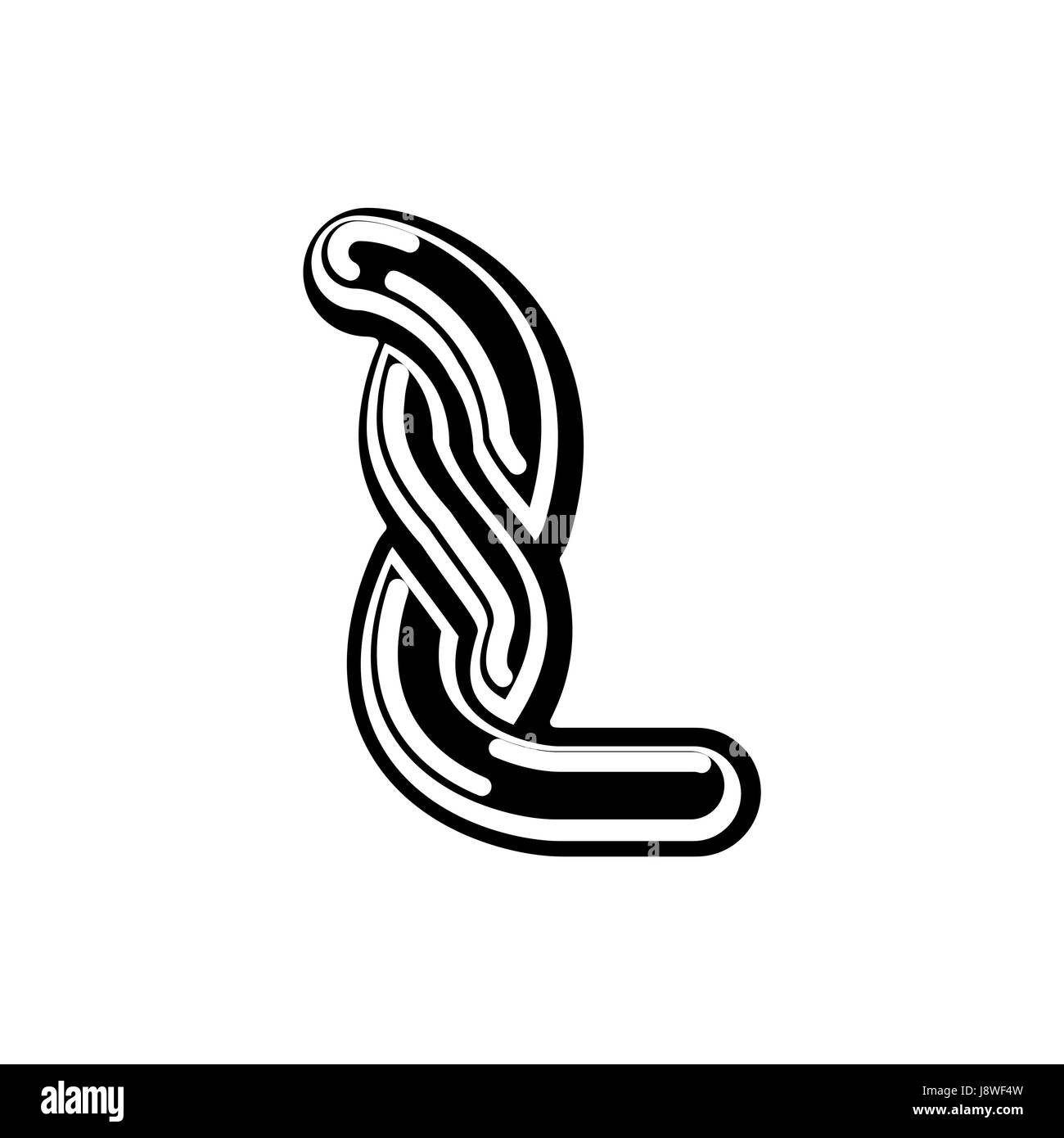 Letter L Celtic font. norse medieval ornament ABC. Traditional ancient ...