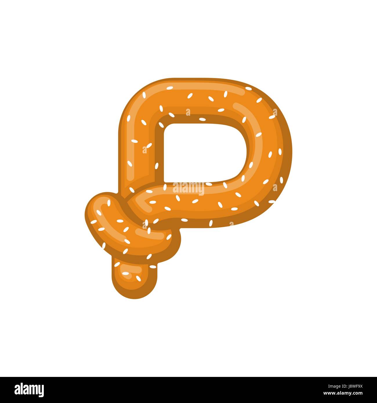 Letter pretzel snack font symbol Stock Vector Images - Alamy