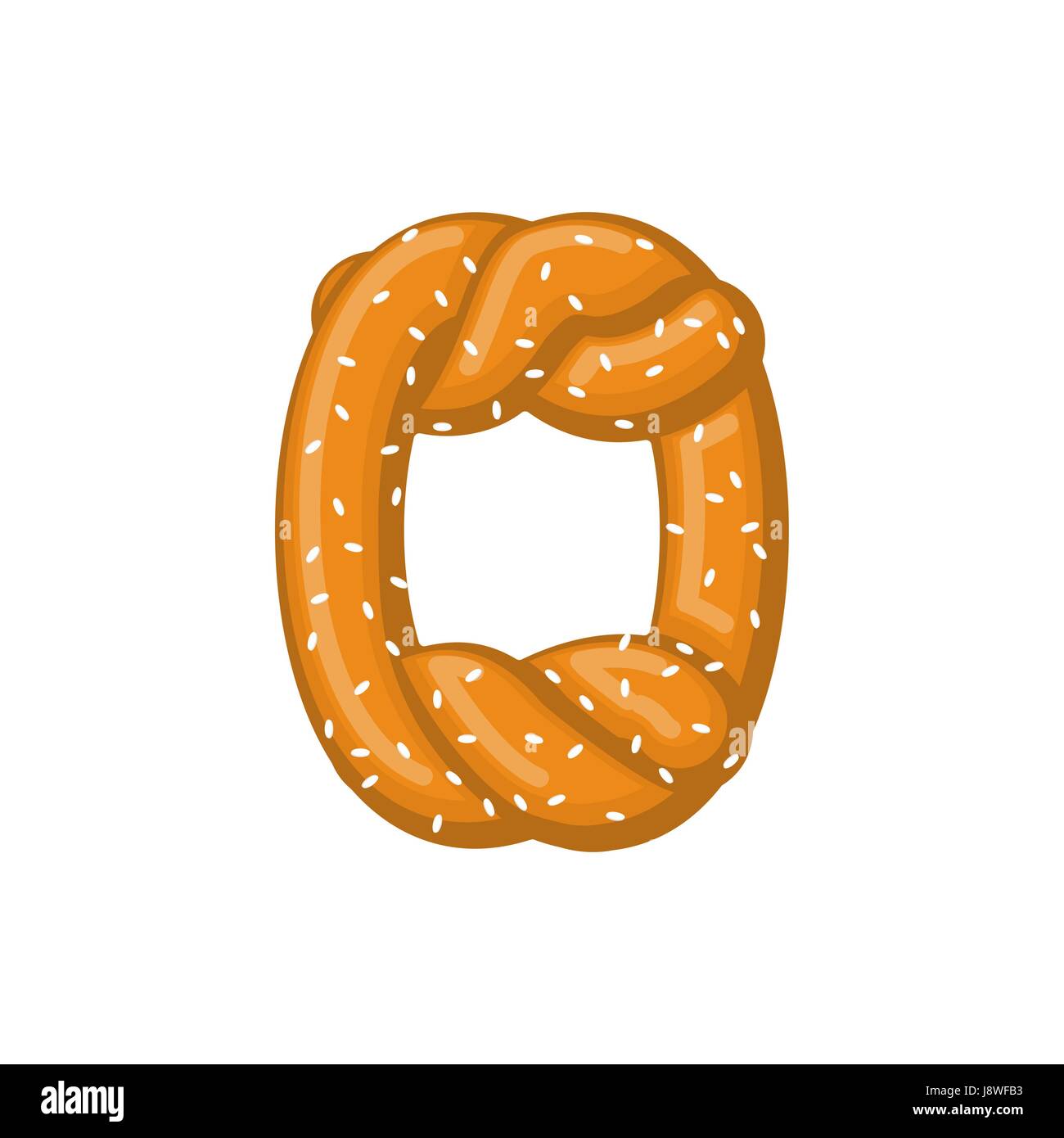 Letter pretzel snack font symbol hi-res stock photography and images ...