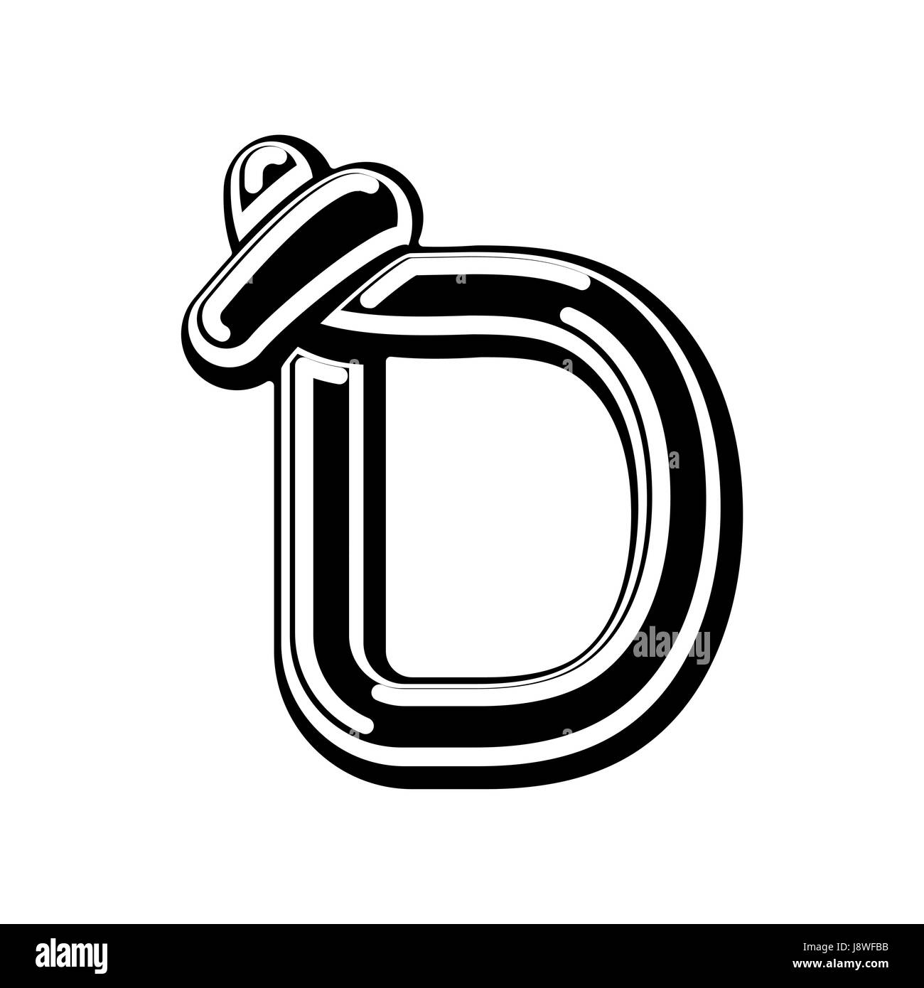Medieval manuscript letter d Stock Vector Images - Alamy