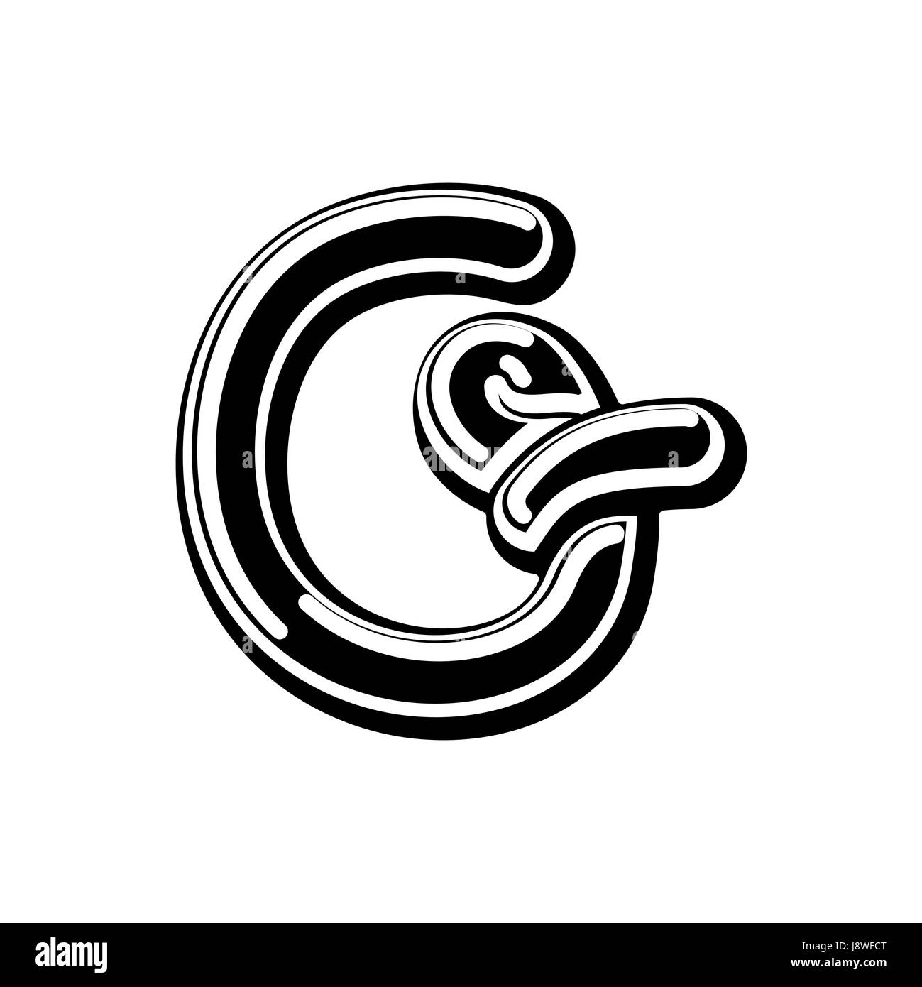 Letter G Celtic font. norse medieval ornament ABC. Traditional ancient ...