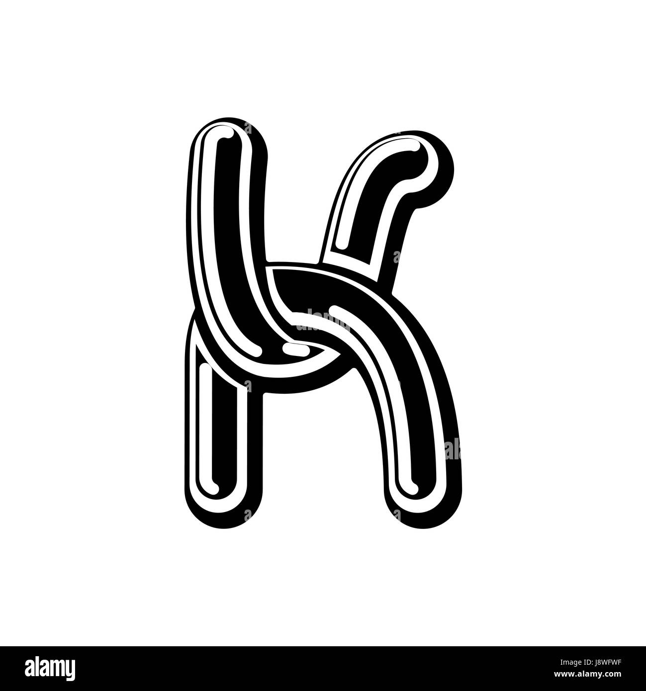 Letter K Celtic font. norse medieval ornament ABC. Traditional ancient ...