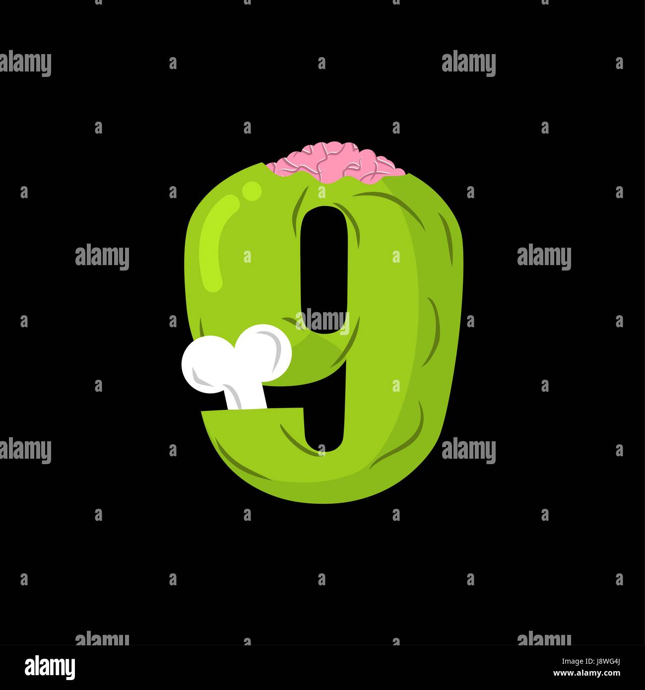 Grunge number 9 Stock Vector Images - Alamy