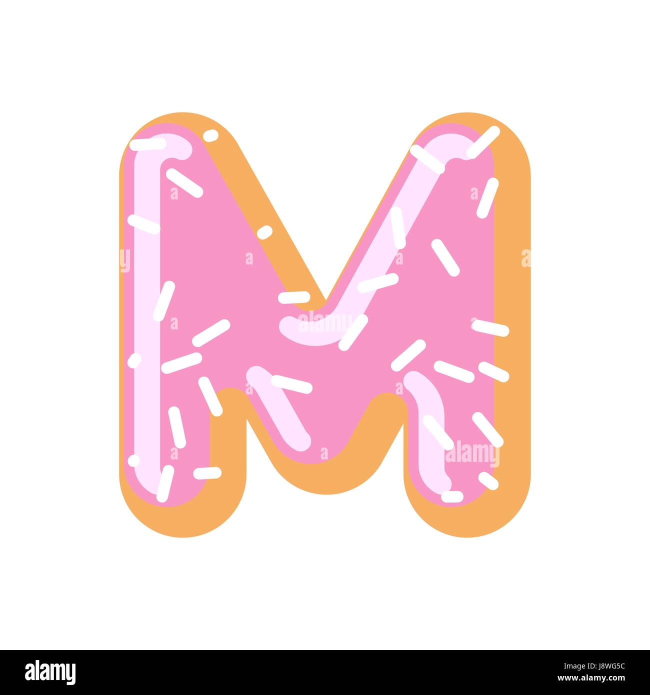Letter M donut font. Doughnut alphabet. Sweet lettering. candy ABC sign ...