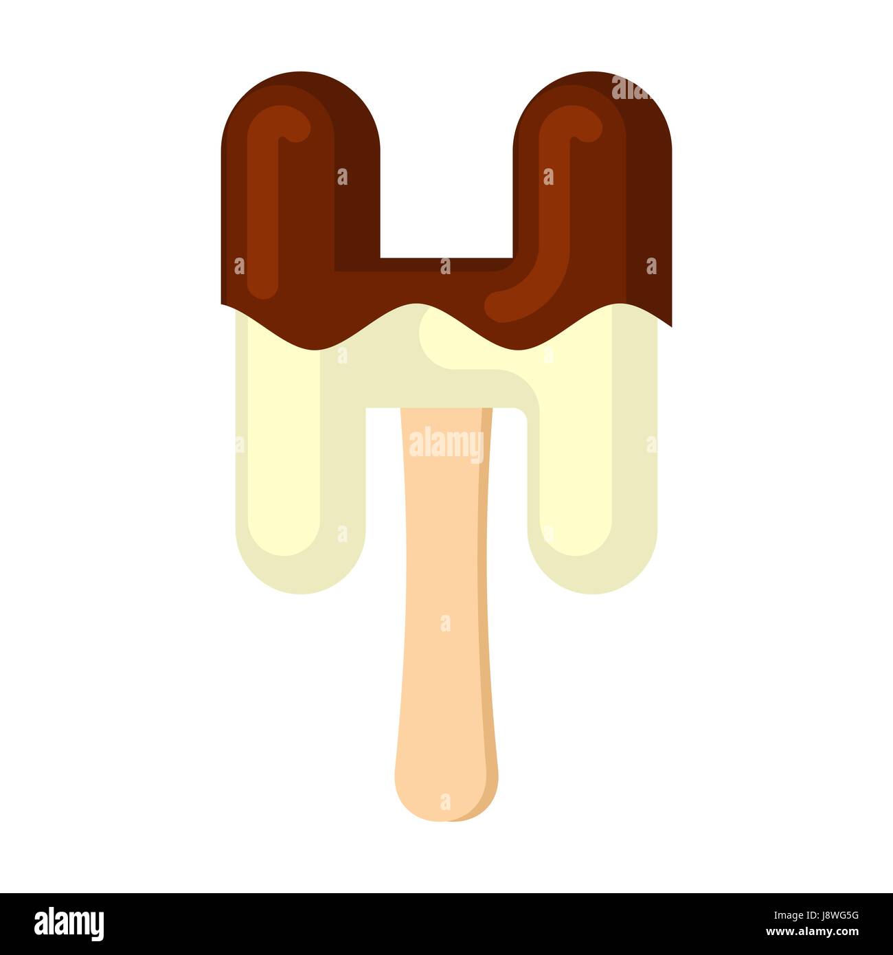 Letter H Ice Cream font. Popsicle alphabet. Cold Sweet lettering ...