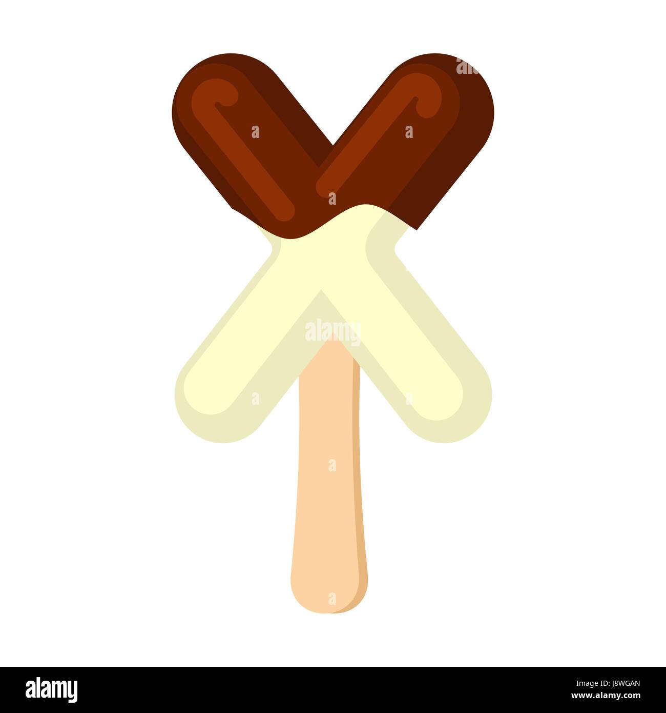 Letter X Ice Cream font. Popsicle alphabet. Cold Sweet lettering ...