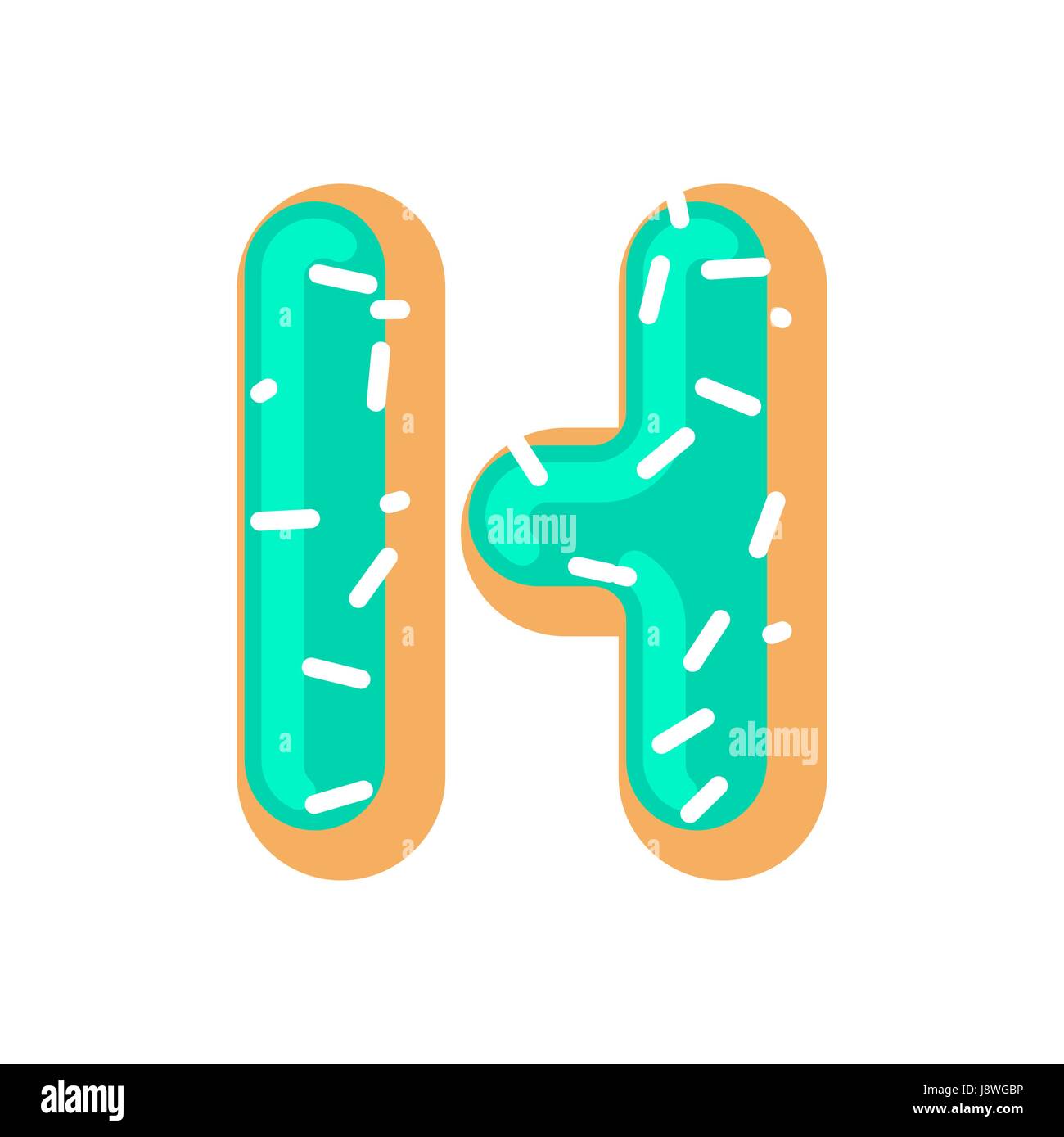 Letter H donut font. Doughnut alphabet. Sweet lettering. candy ABC sign ...