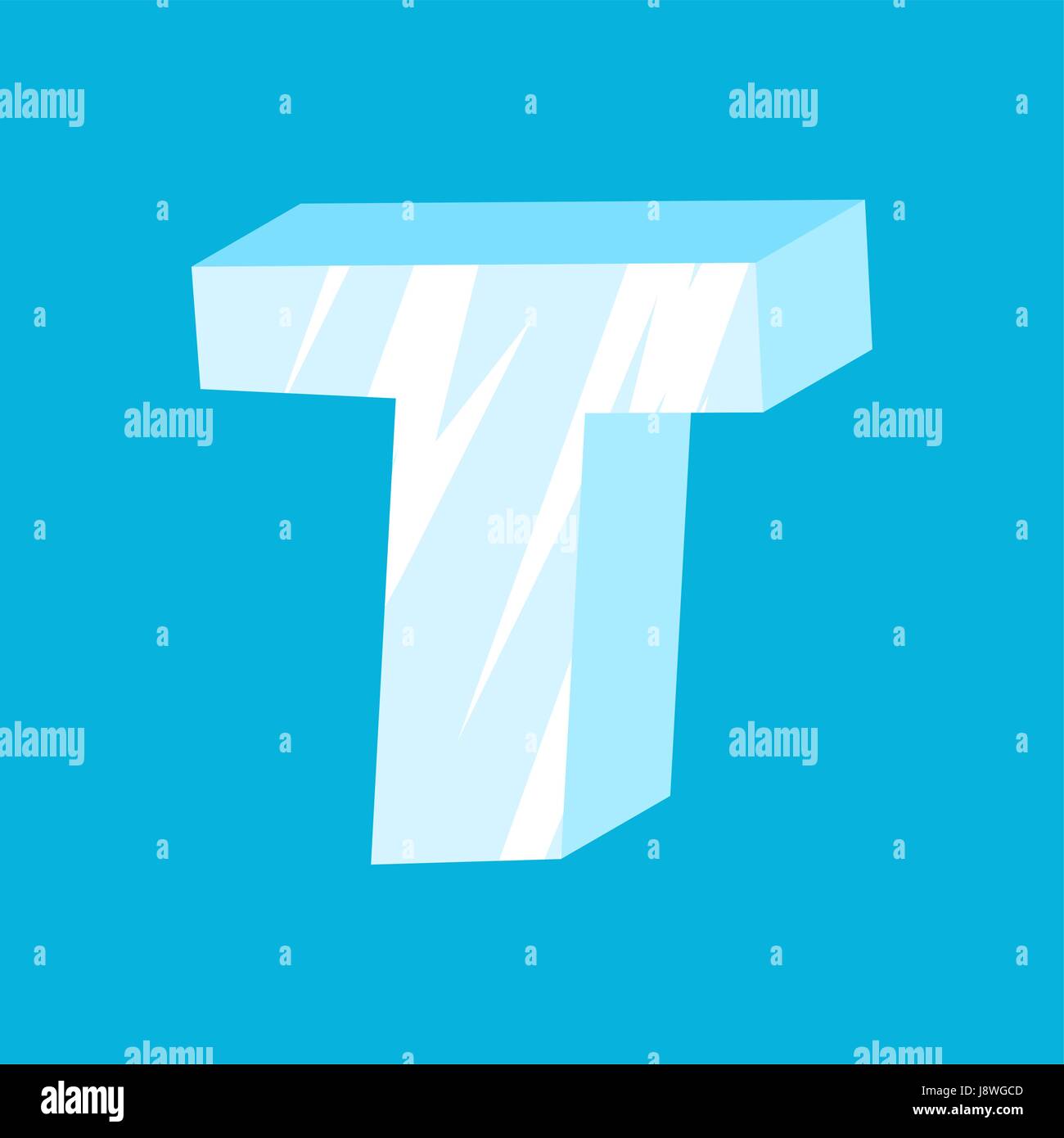 letter T ice font. Icicles alphabet. freeze lettering. Iceberg ABC sign ...