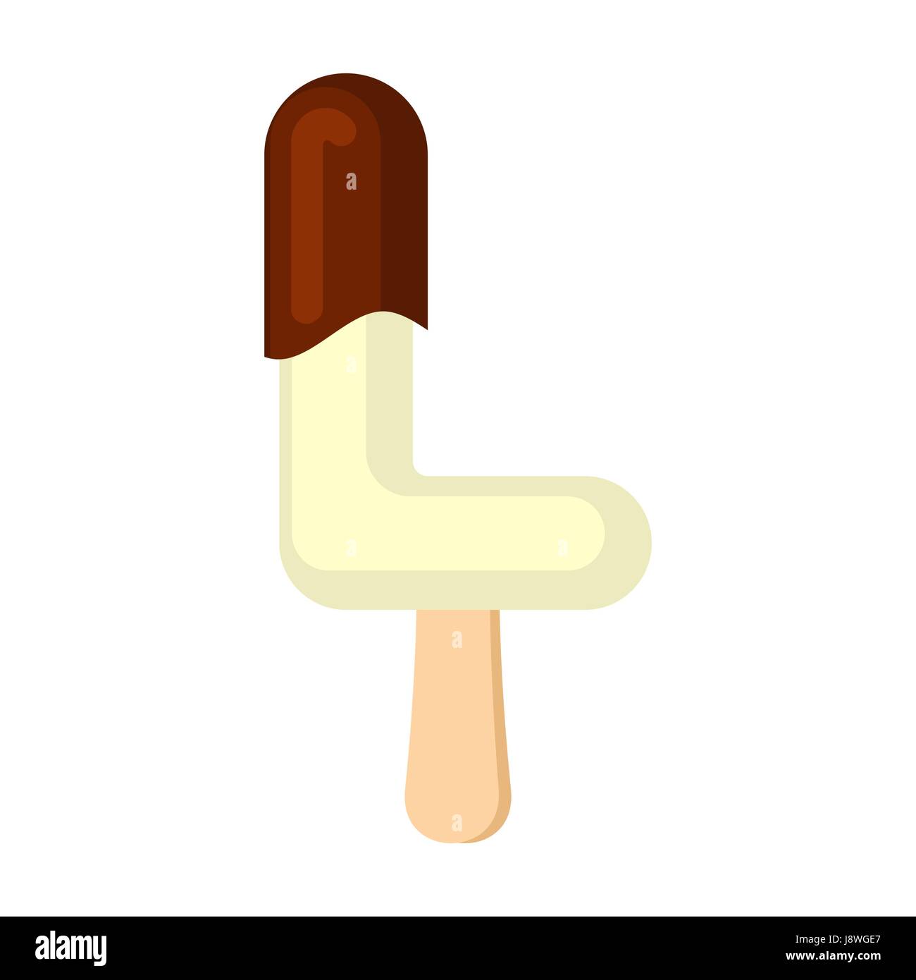Letter L Ice Cream font. Popsicle alphabet. Cold Sweet lettering ...