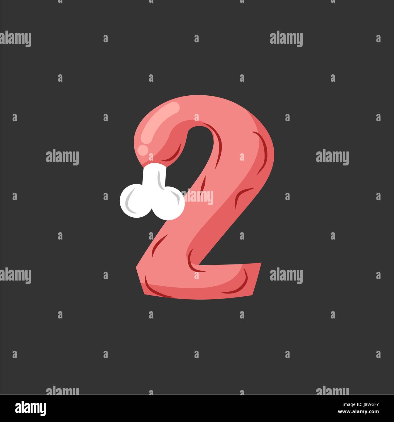 Number 2 meat. Pork and bone font two. Ham alphabet sign. Beef ABC ...