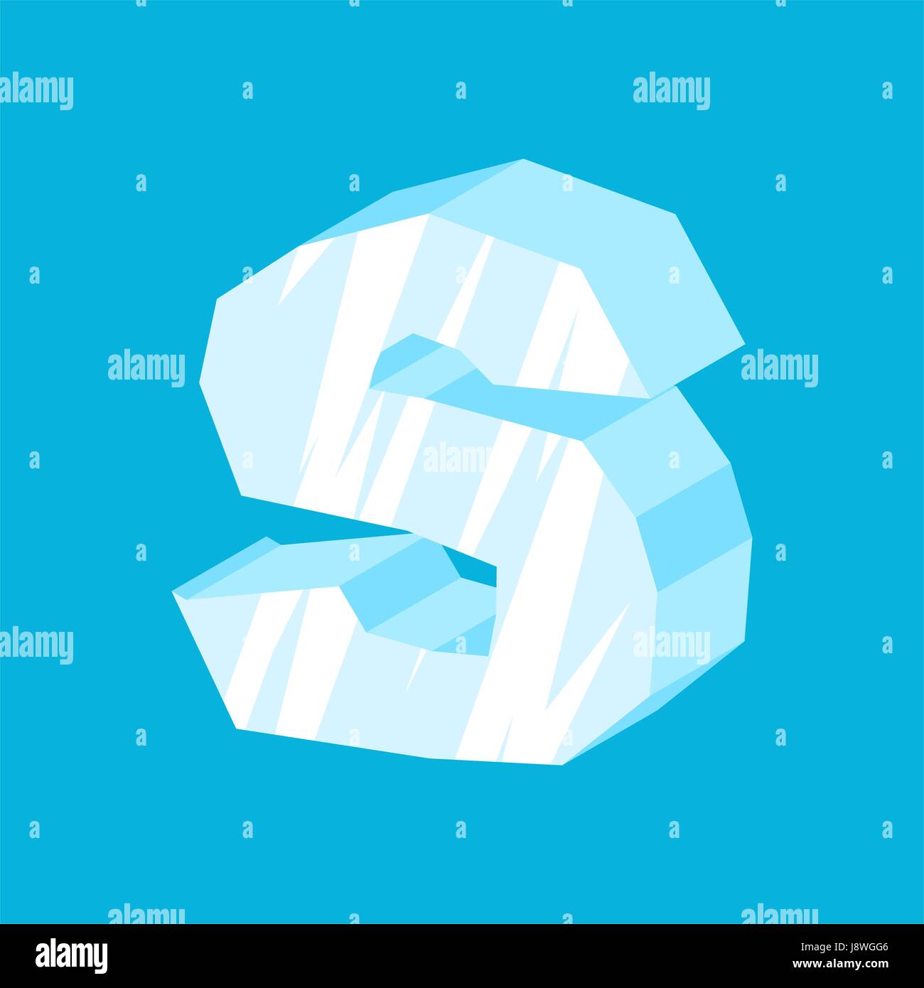 letter S ice font. Icicles alphabet. freeze lettering. Iceberg ABC sign ...