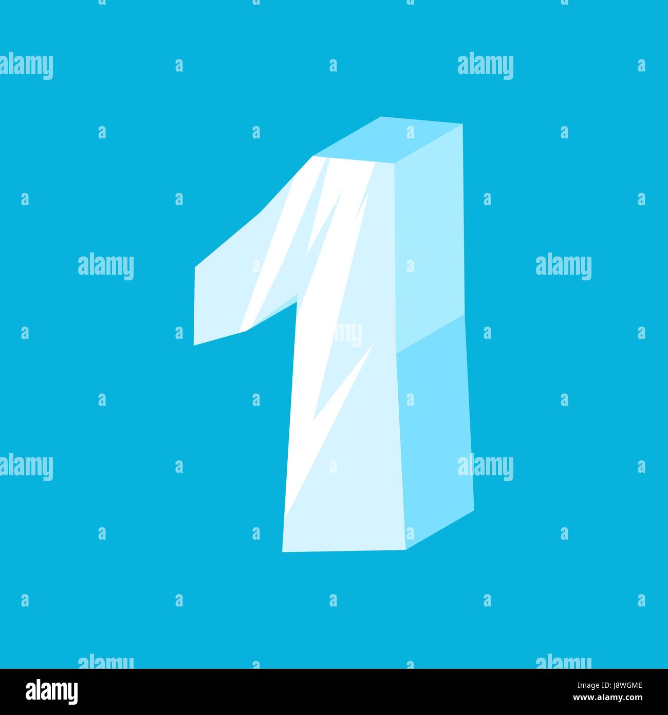 Number 1 ice. Icicles font one. Frozen alphabet symbol. Iceberg ABC ...