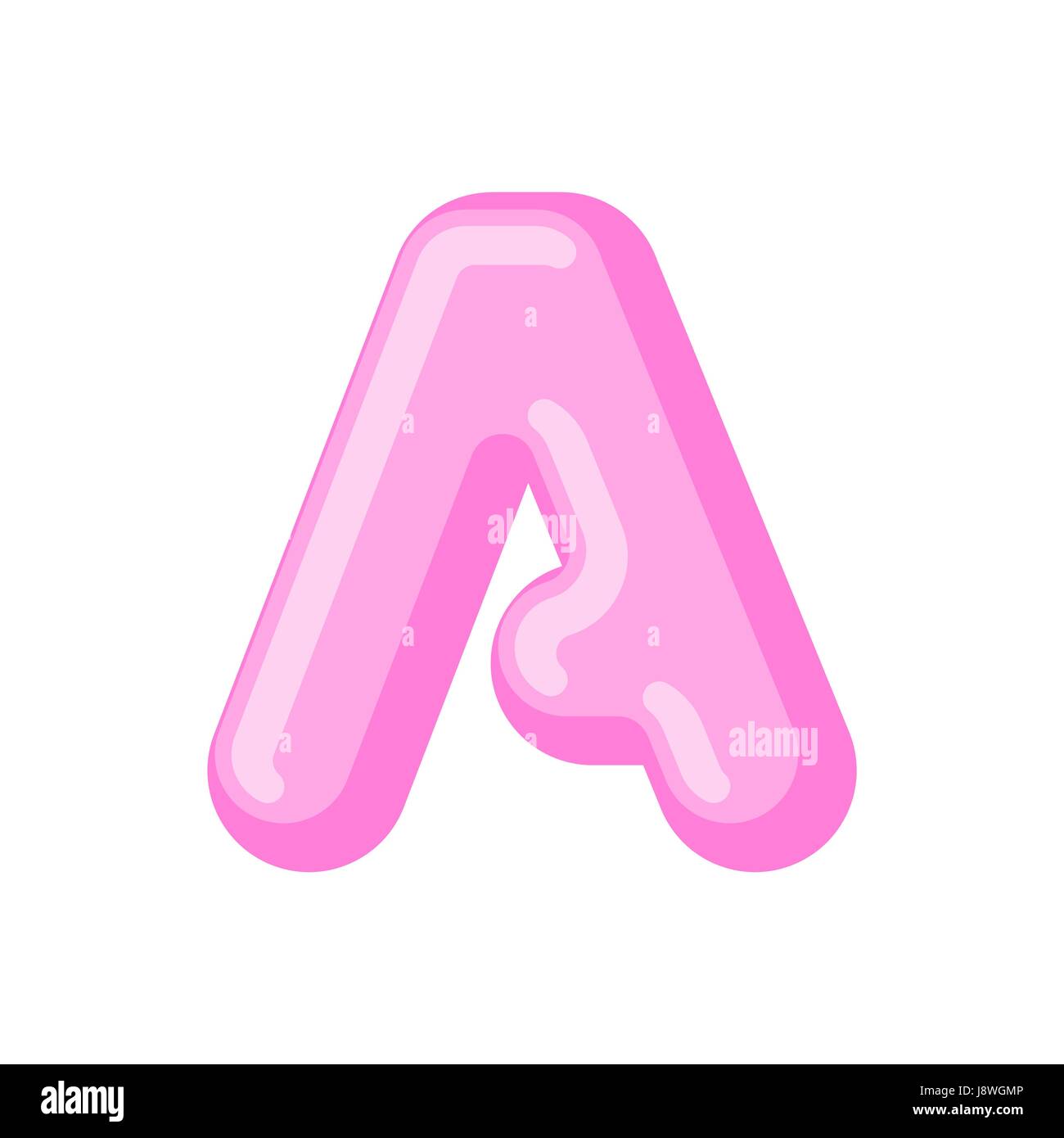 Letter A candy font. Caramel alphabet. lollipop lettering. Sweet ABC ...