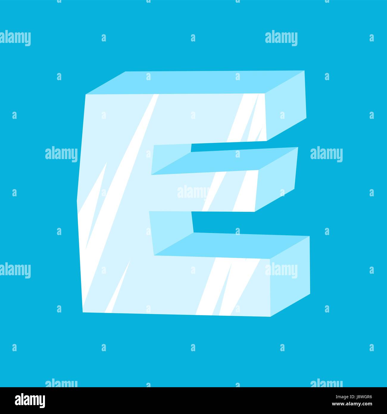 letter E ice font. Icicles alphabet. freeze lettering. Iceberg ABC sign ...