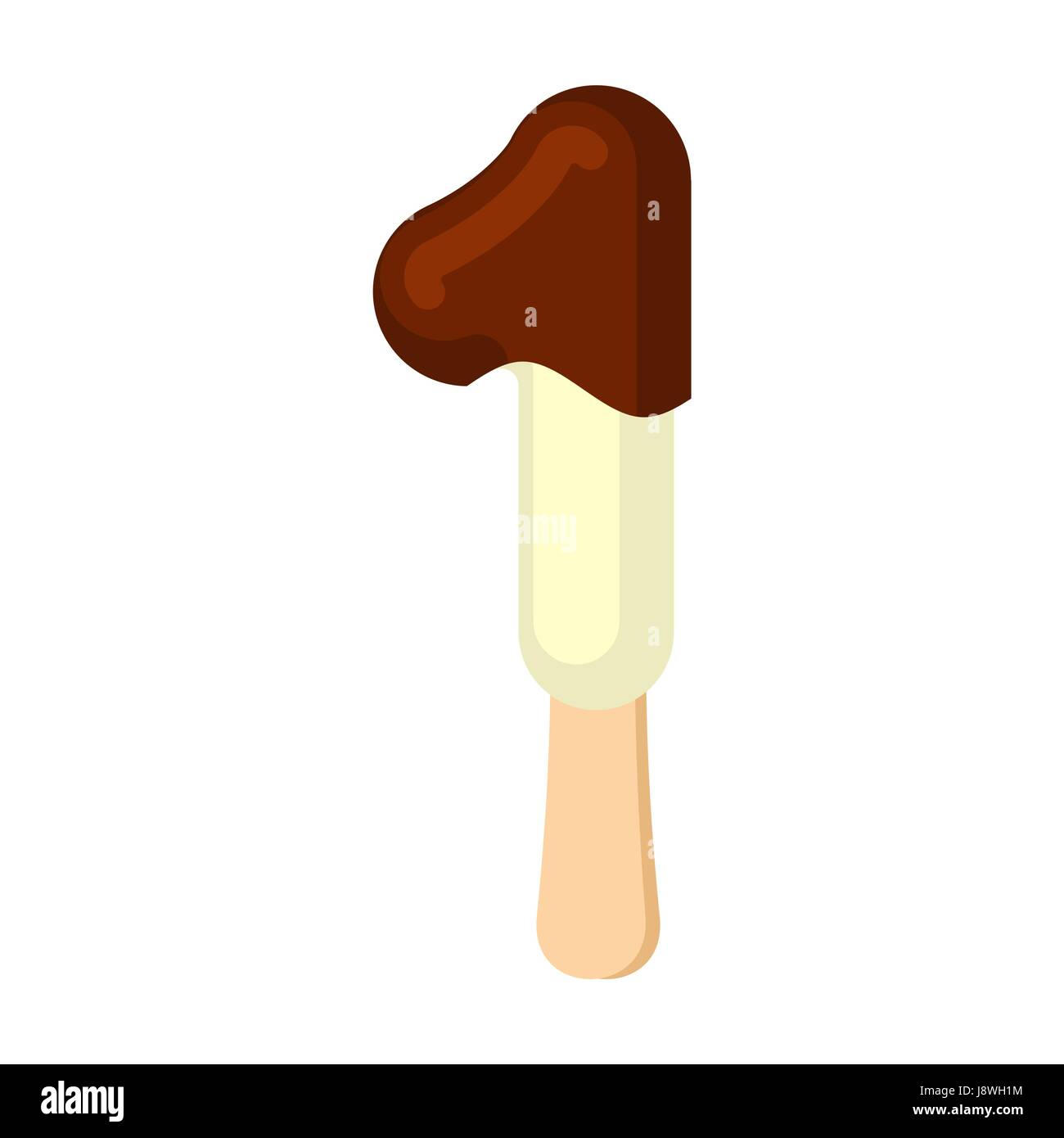 Number 1 Ice Cream font. Popsicle alphabet one. Cold Sweet lettering ...
