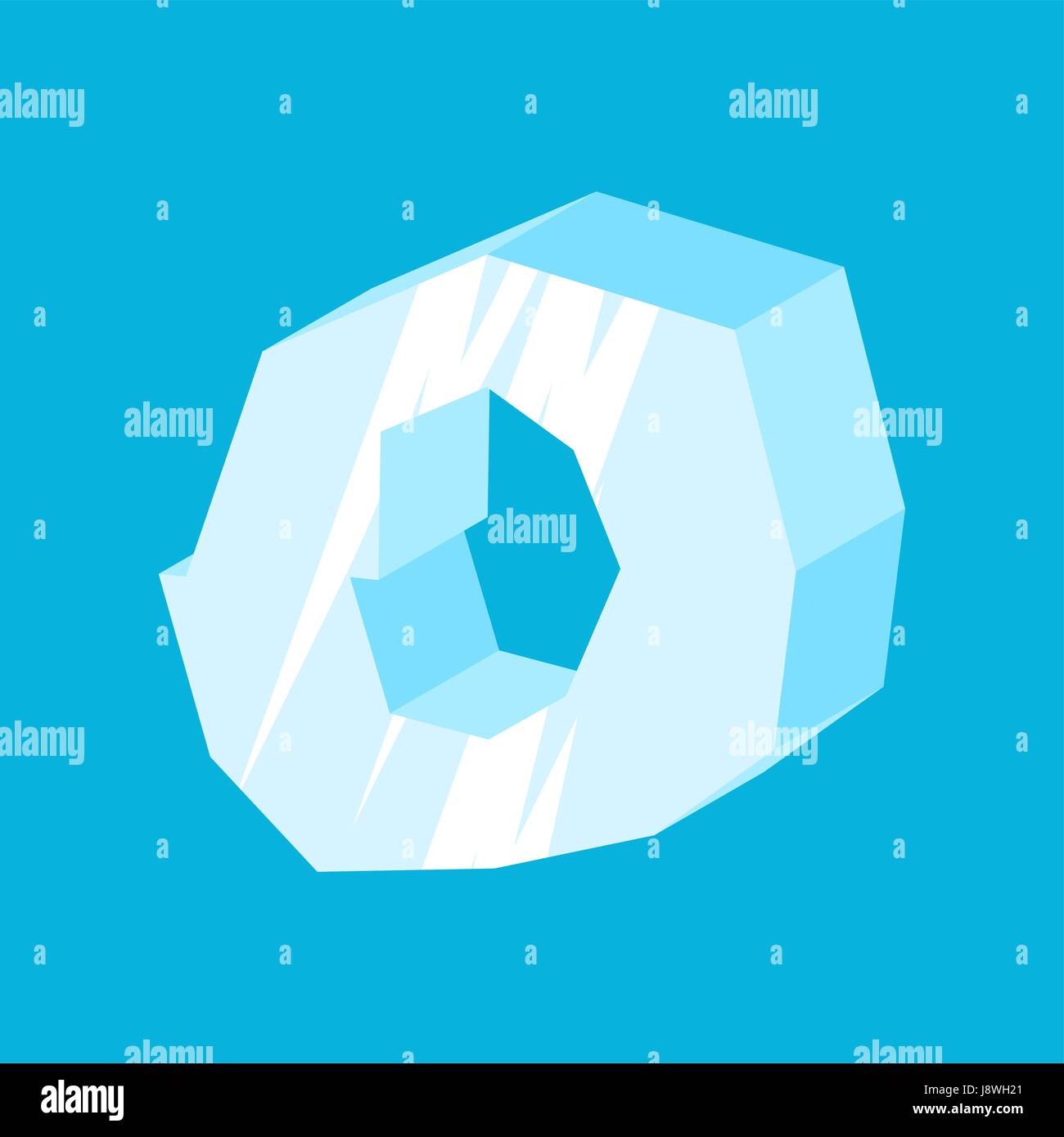 letter O ice font. Icicles alphabet. freeze lettering. Iceberg ABC sign ...