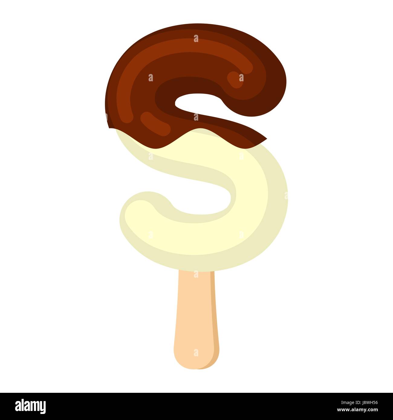 Letter S Ice Cream font. Popsicle alphabet. Cold Sweet lettering ...