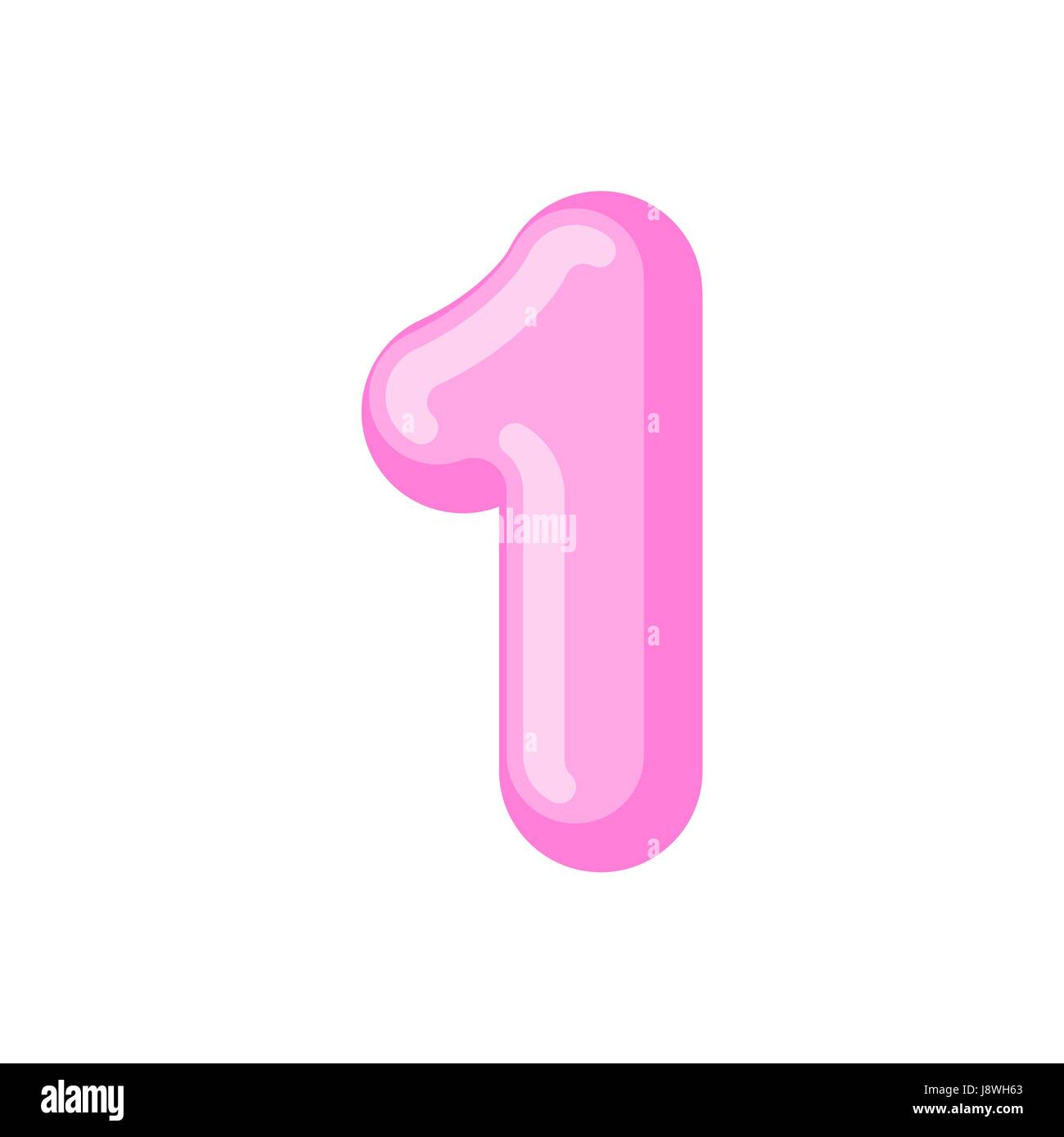 Number 1 candy font. Caramel alphabet one. lollipop lettering. Sweet ...