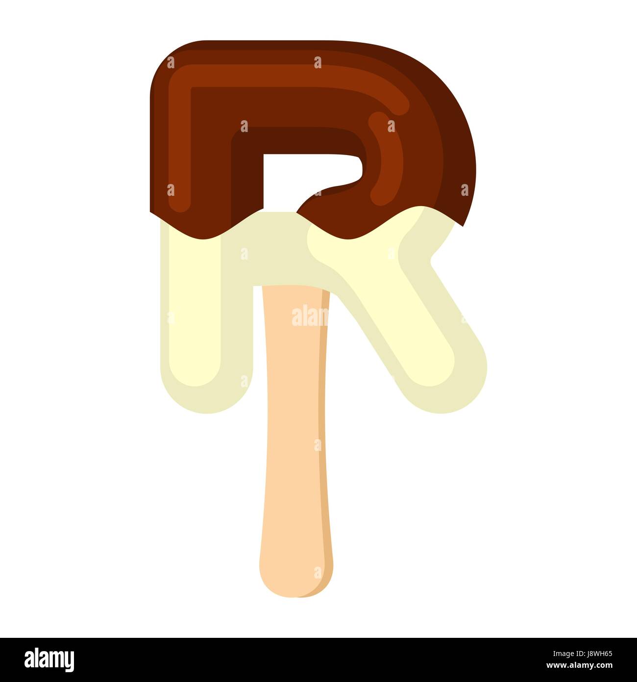 Letter R Ice Cream font. Popsicle alphabet. Cold Sweet lettering ...