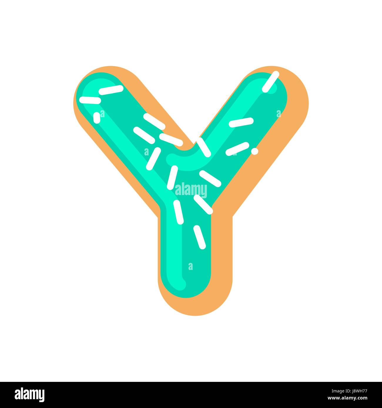 Letter Y donut font. Doughnut alphabet. Sweet lettering. candy ABC sign ...