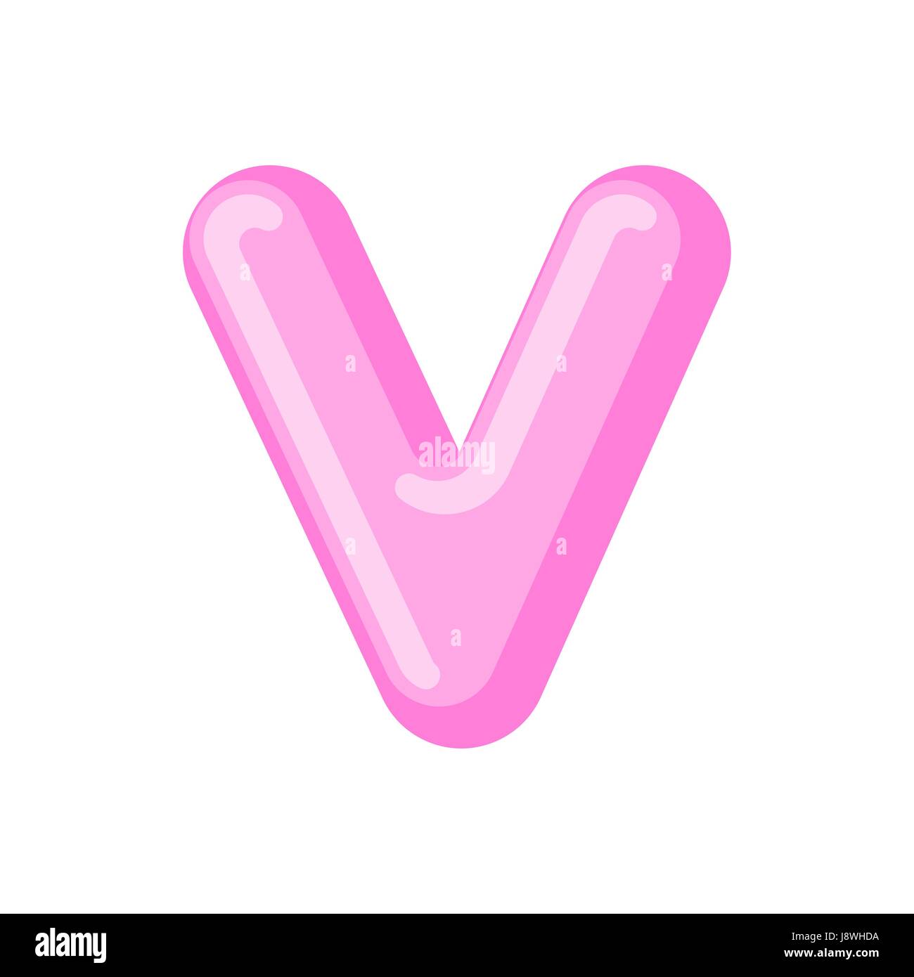 Letter V candy font. Caramel alphabet. lollipop lettering. Sweet ABC ...