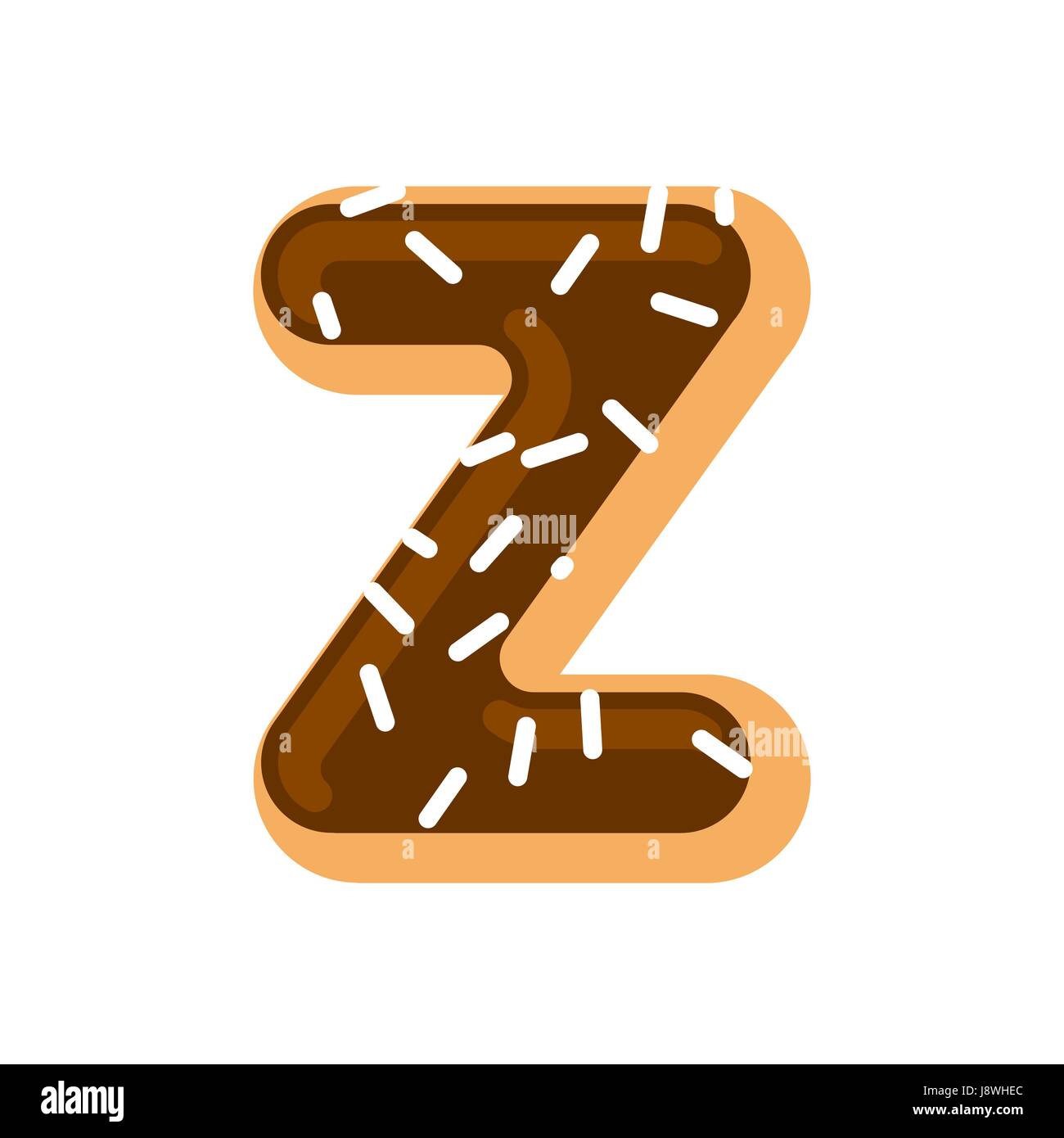 Letter Z donut font. Doughnut alphabet. Sweet lettering. candy ABC sign ...