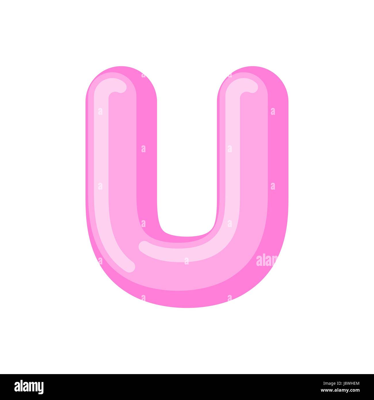 Letter U candy font. Caramel alphabet. lollipop lettering. Sweet ABC ...