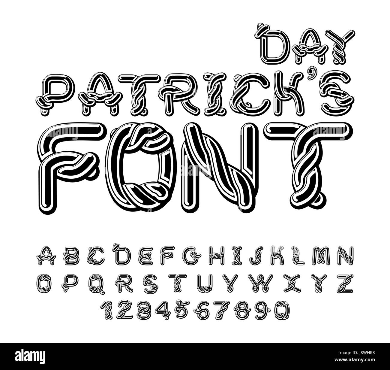 Old irish alphabet Black and White Stock Photos & Images - Alamy