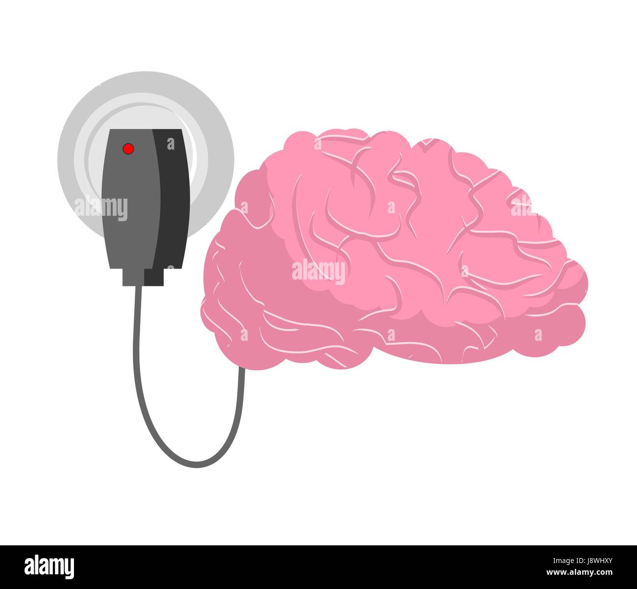 Electrical cable brain Stock Vector Images - Alamy