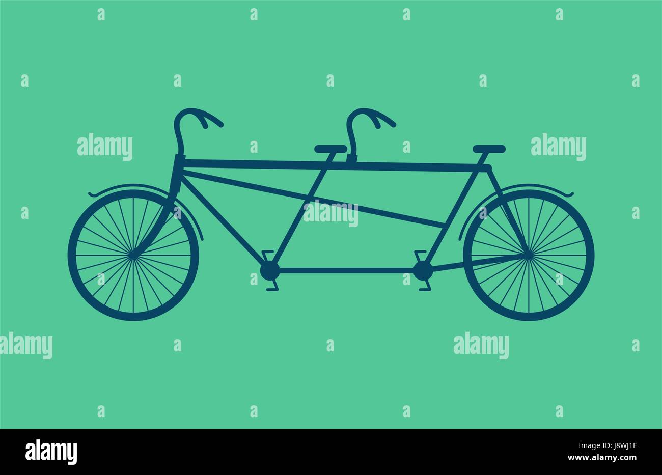 Tandem bicycle and silhouette hi-res stock photography and images - Alamy