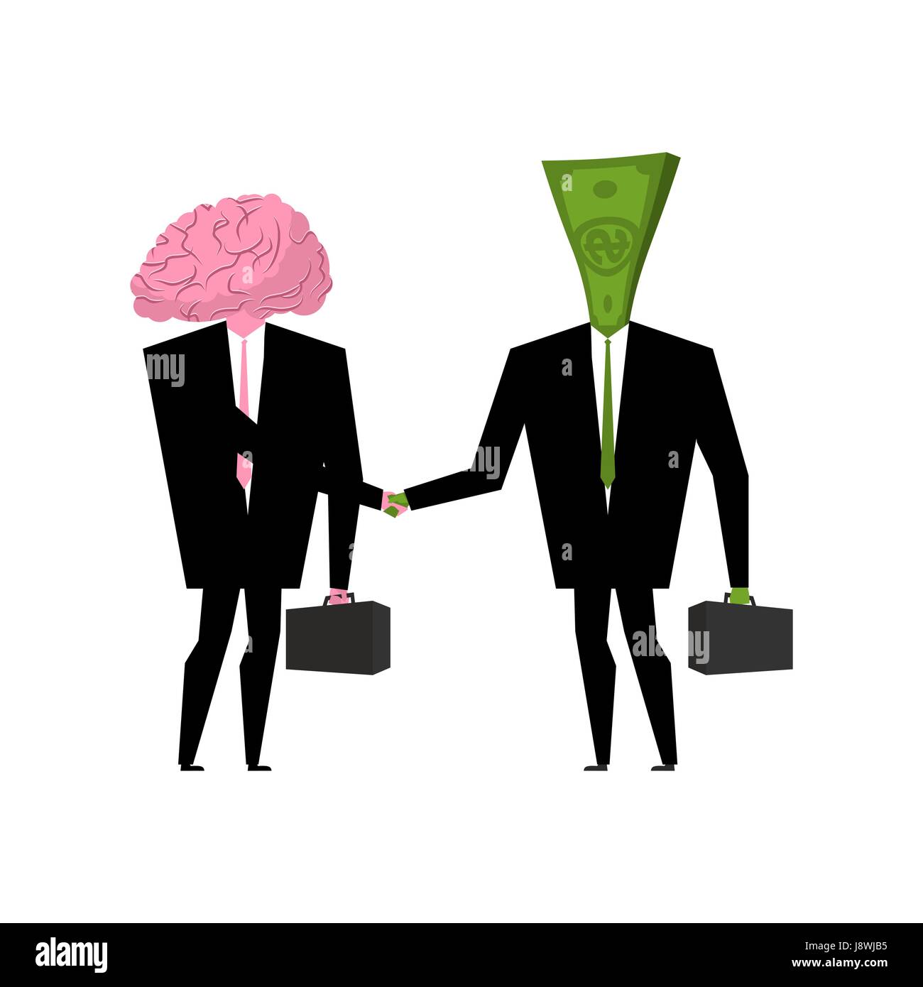 Brains handshake Stock Vector Images - Alamy