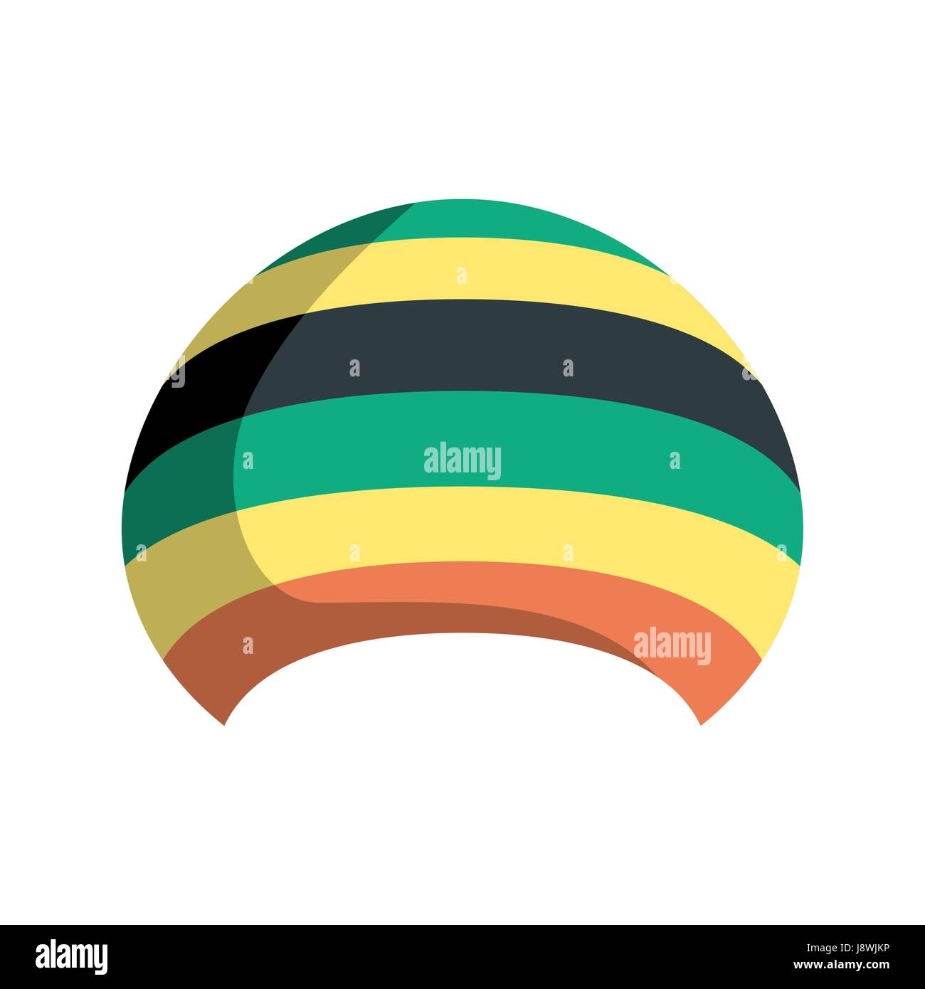 Rastafarian hat isolated. Jamaica cap on white background Stock Vector ...