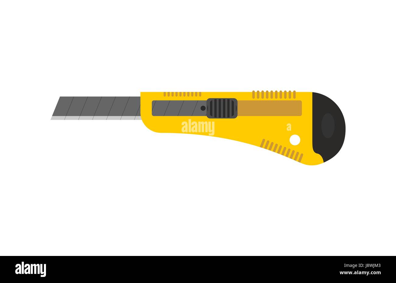 Stationery knife isolated. Office paper cutter on white background ...