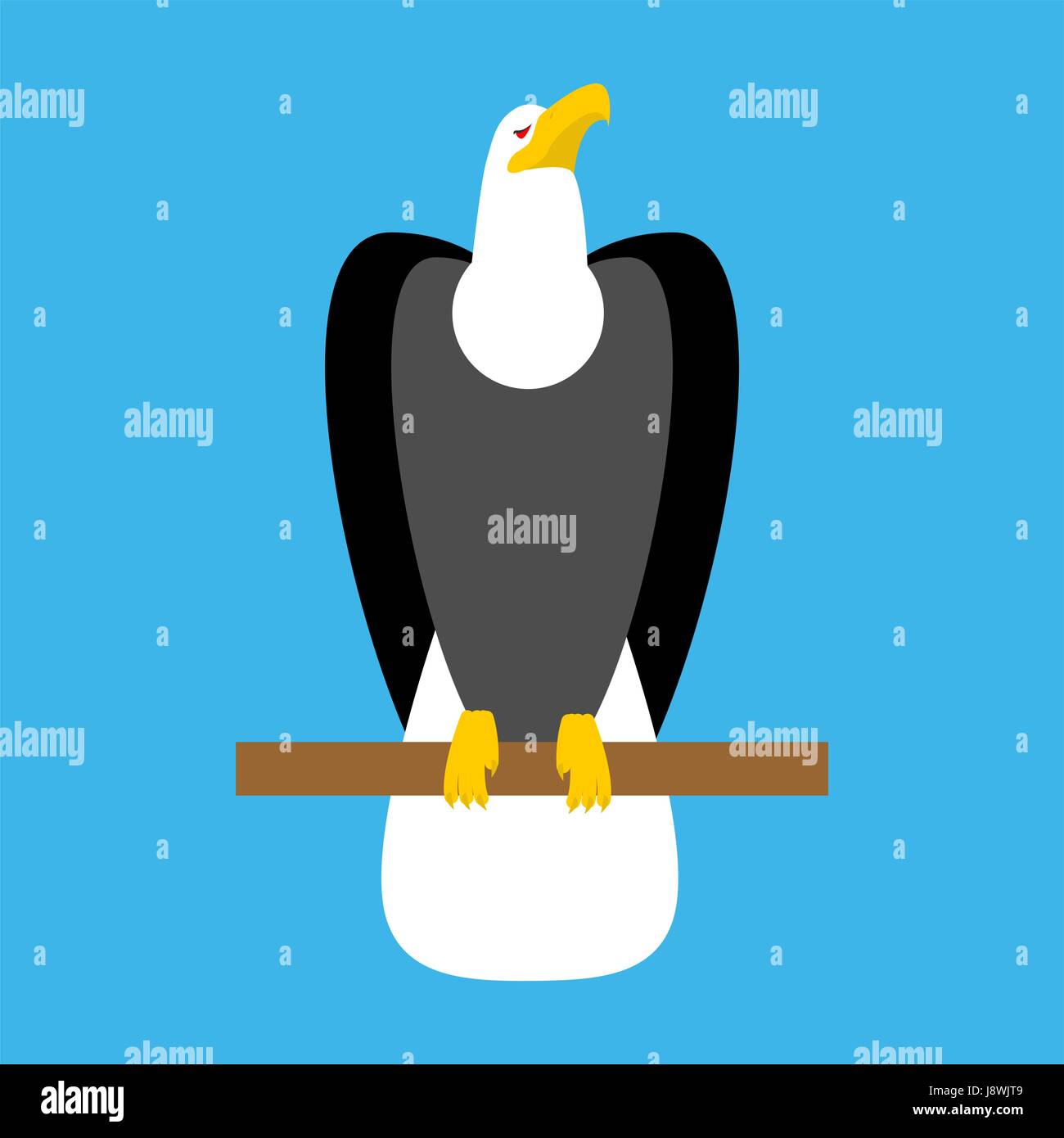 Bald eagle isolated. Big Bird symbol of America Stock Vector Image ...