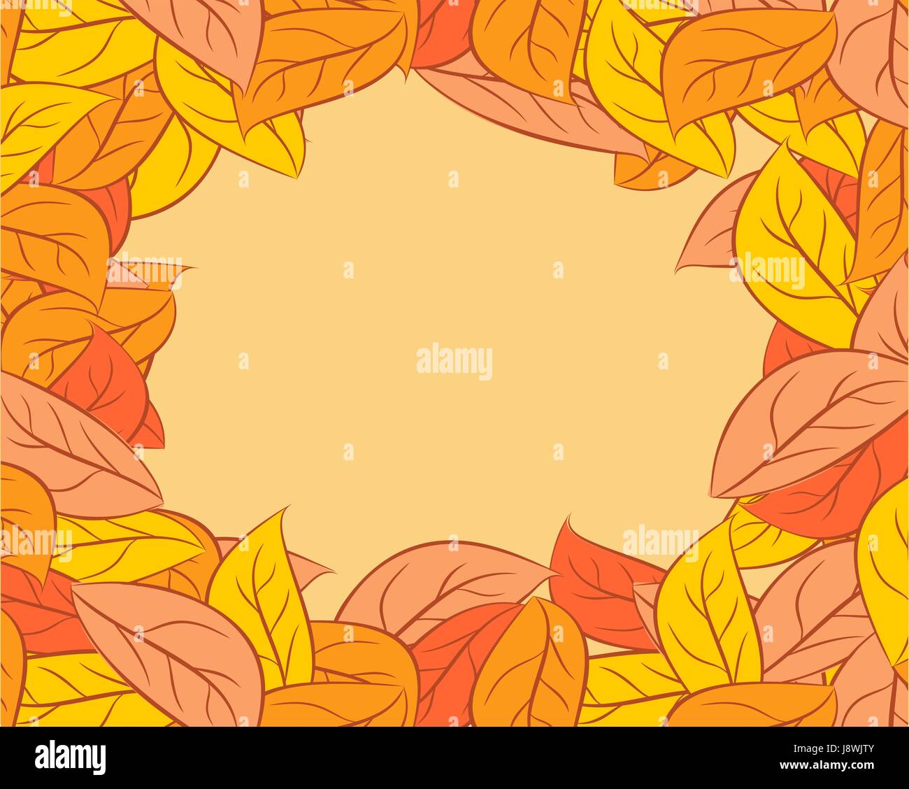 autumn leaves Background. Yellow fallen leaf background Stock Vector ...