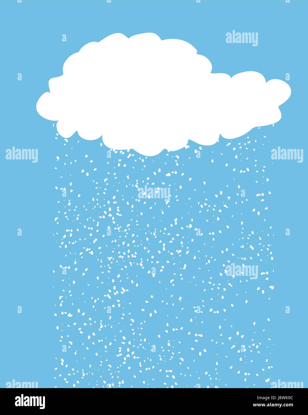 Cloud with snow. Snowfall isolated. Winter cloud Stock Vector Image ...