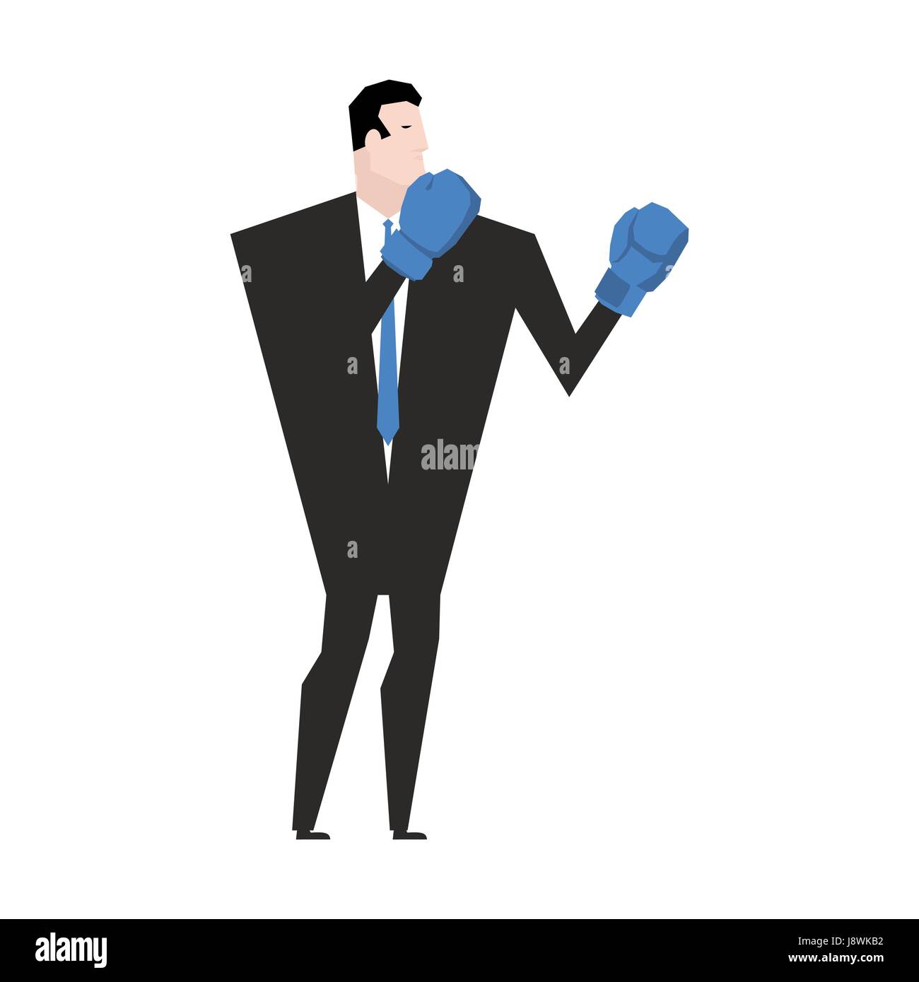 Business fight. Businessman with boxing gloves. Office fighting Stock ...