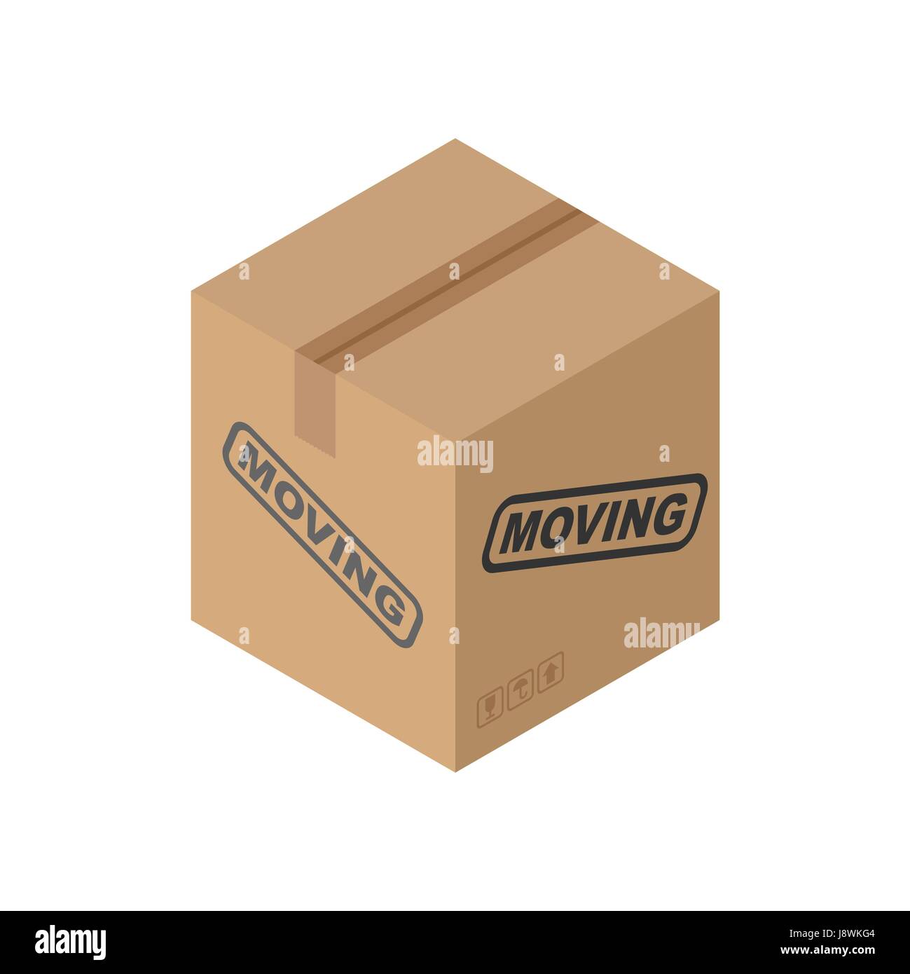 Cardboard box Moving isolated. pasteboard case on white background ...