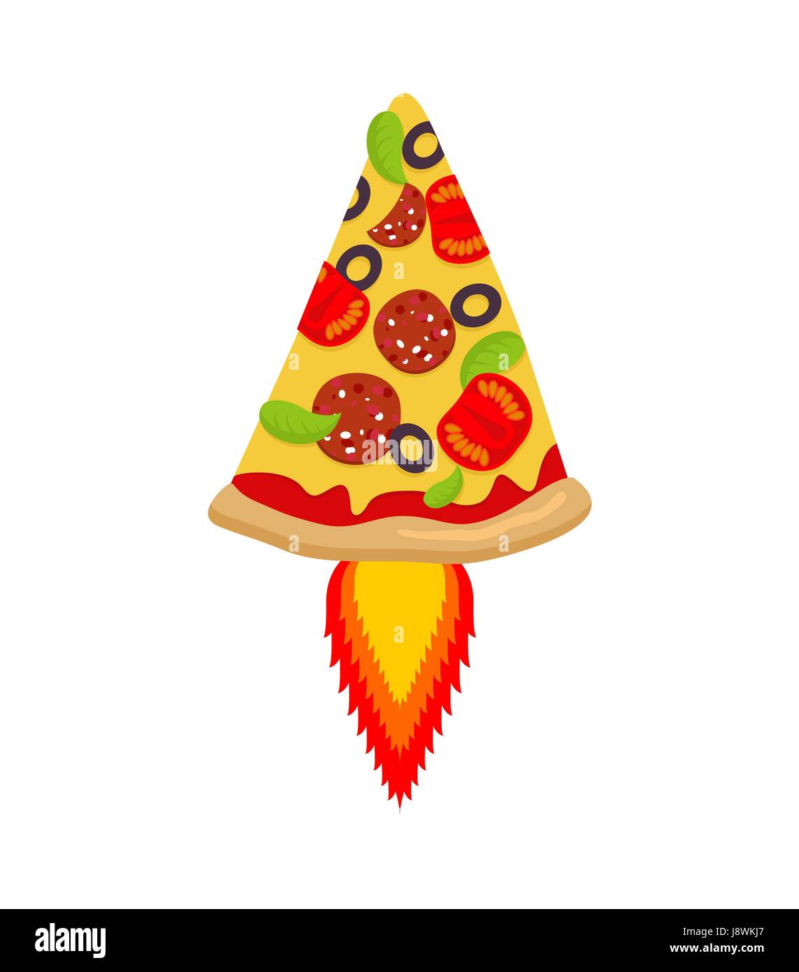 Pizza with rocket Stock Vector Images - Alamy