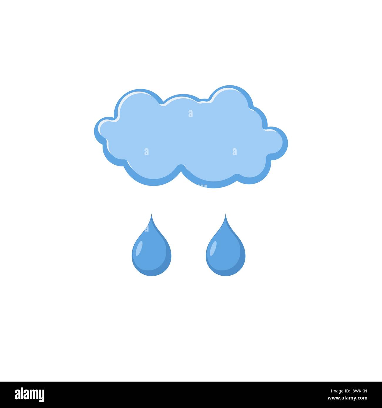 Cloud and rain icon. Weather pictogram isolated Stock Vector Image ...
