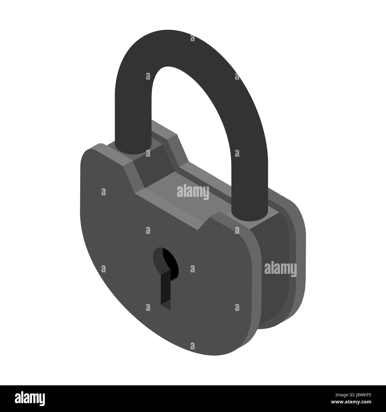 Old Lock isolated. Big padlock on white background Stock Vector Image ...