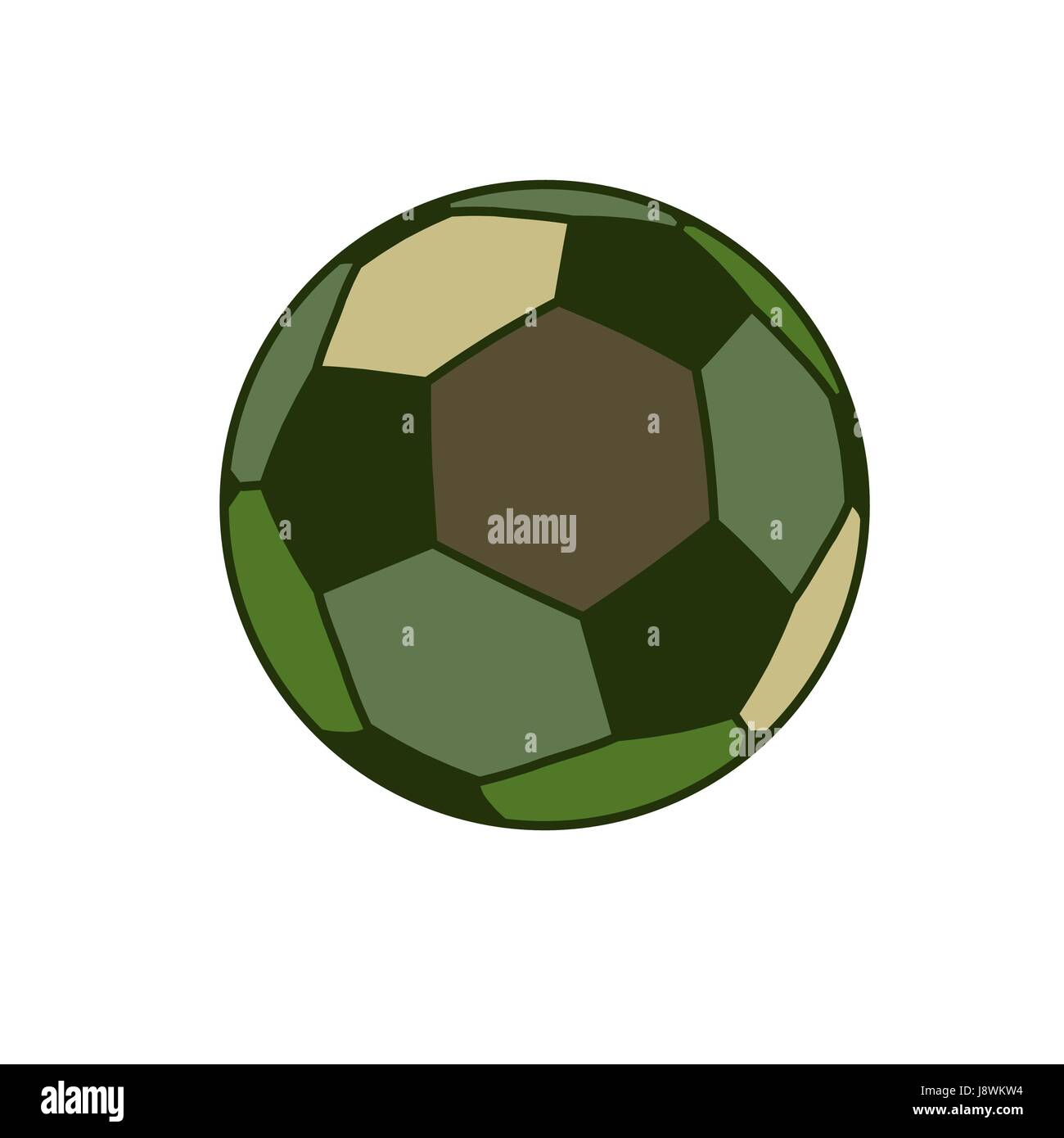 Army sport ball isolated. Green Military balls for games on white ...