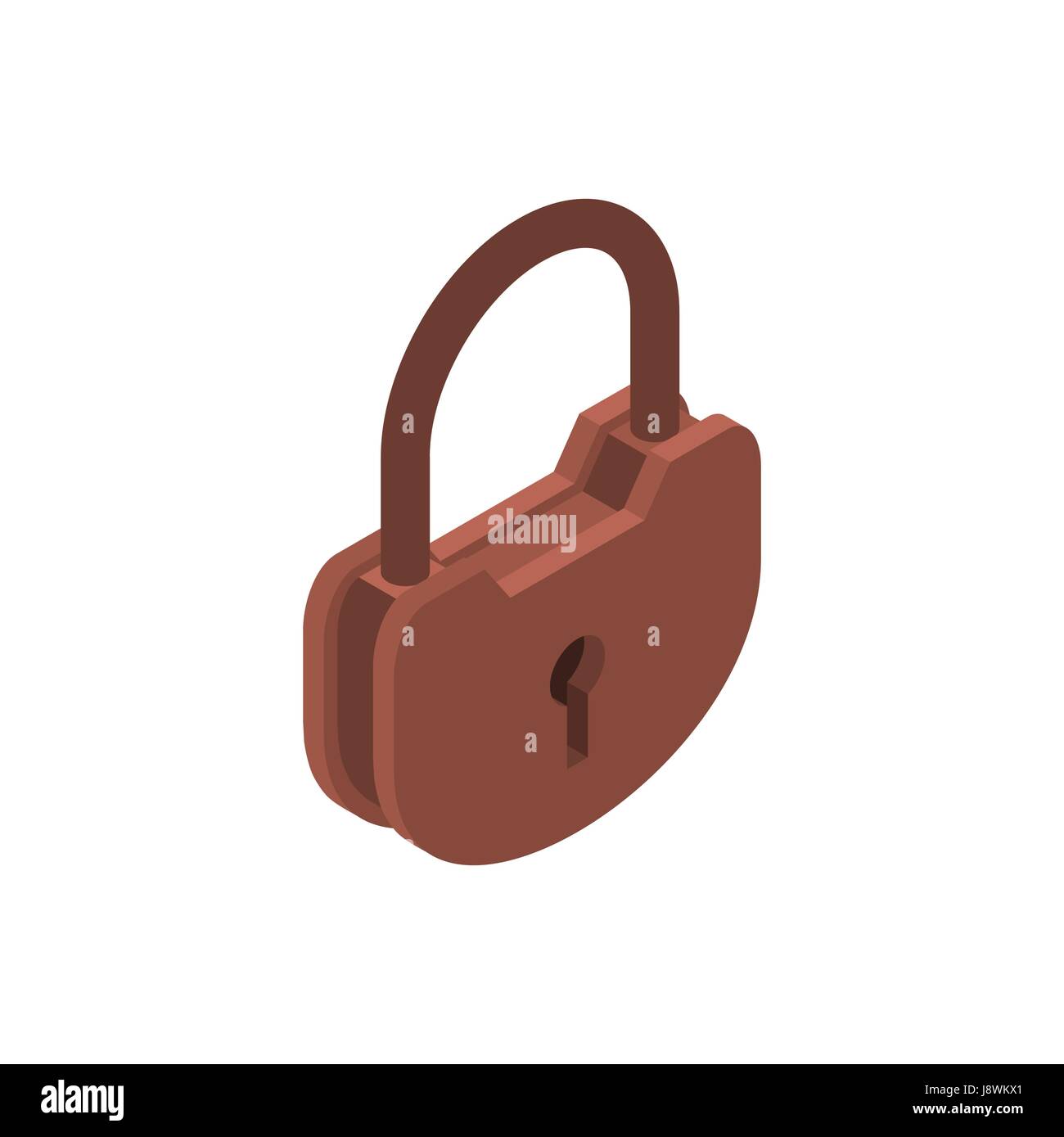 Old Lock isolated. Big padlock on white background Stock Vector Image ...