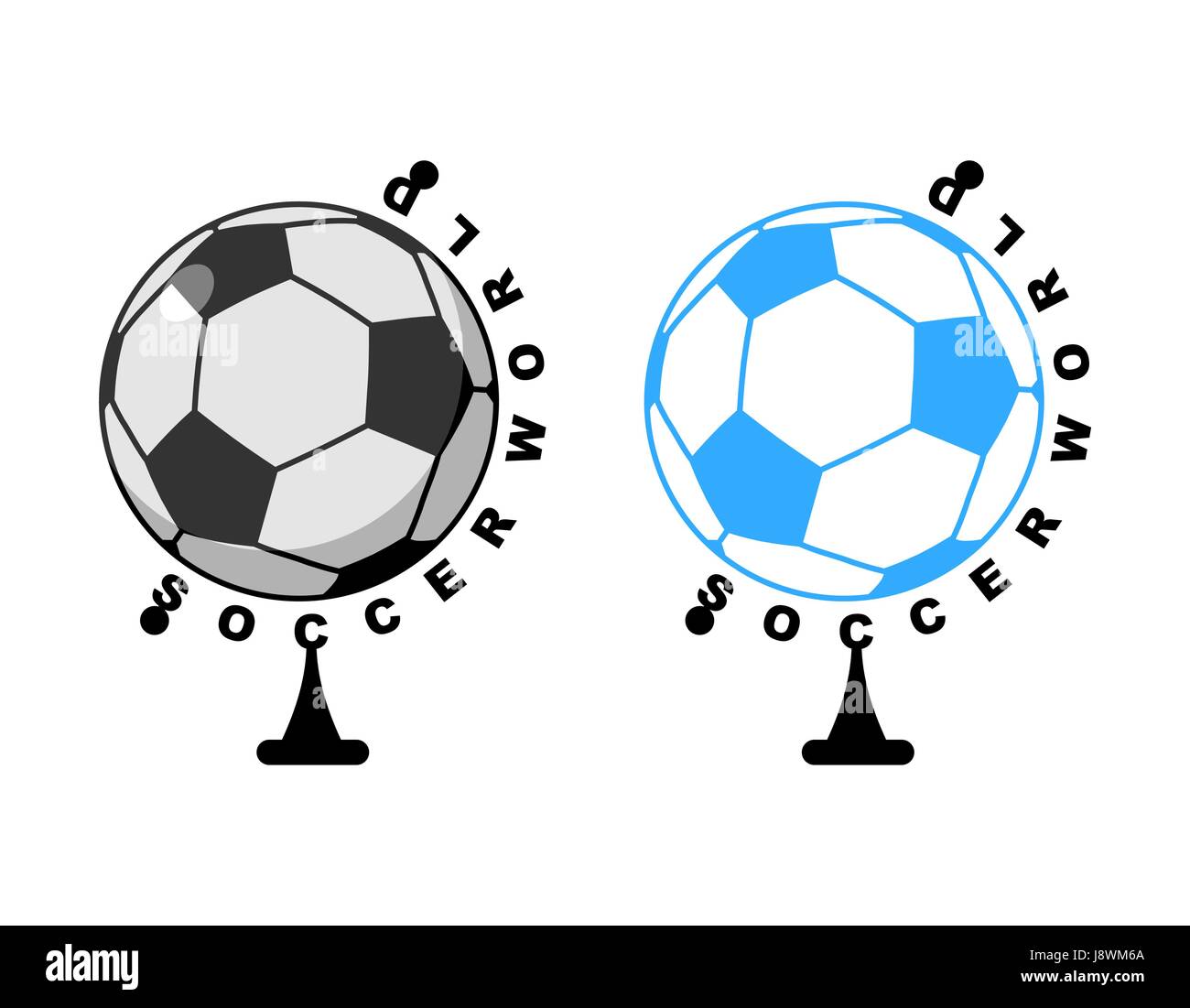 Soccer ball earth map Stock Vector Images - Alamy
