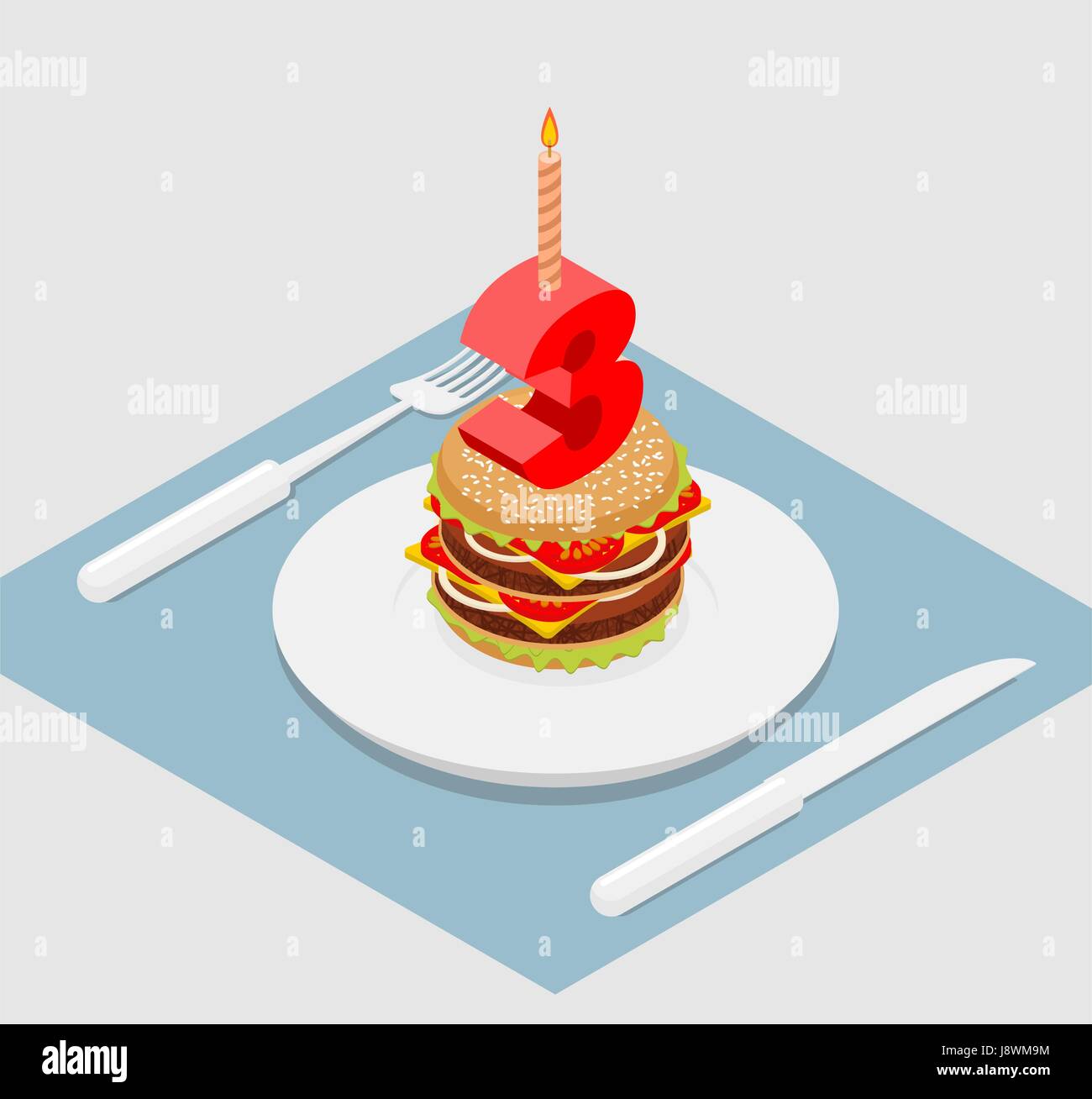 Number 3 food Stock Vector Images - Alamy