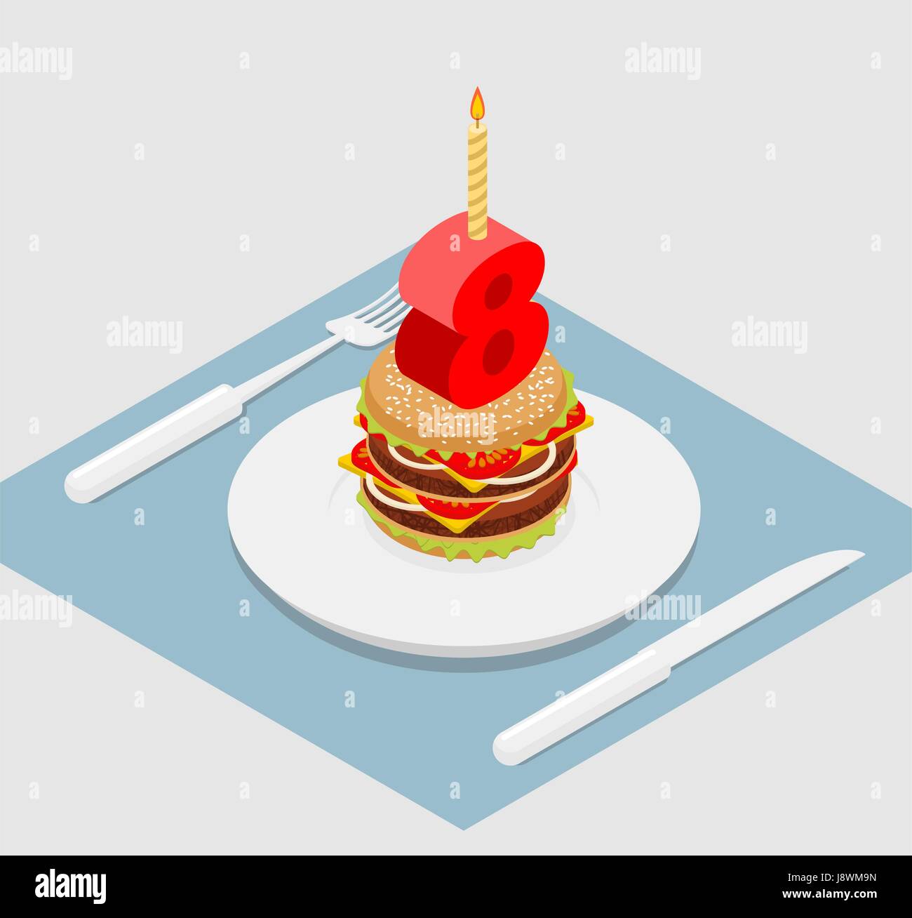 Eight year old birthday cake hi-res stock photography and images - Alamy