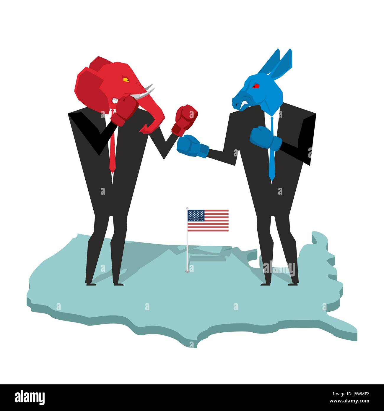 Democrat Vs Republican Boxing