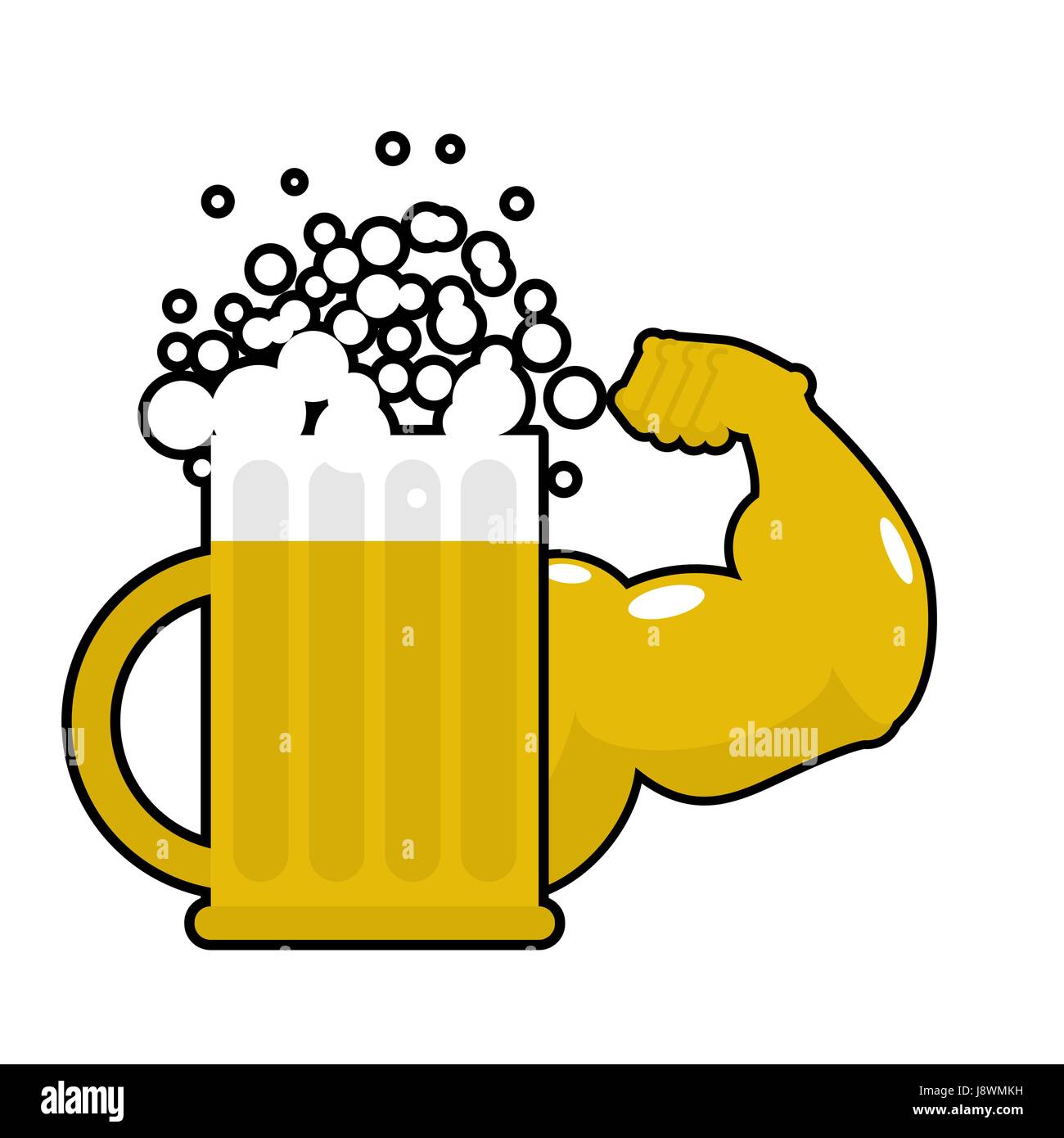 Man flexing his muscles Stock Vector Images - Alamy