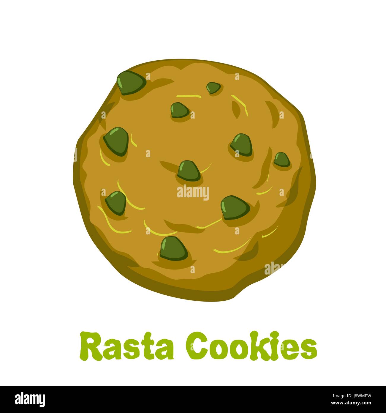 Rasta cookie. Marijuana and biscuit. Reggie food. Narcotic sweets ...