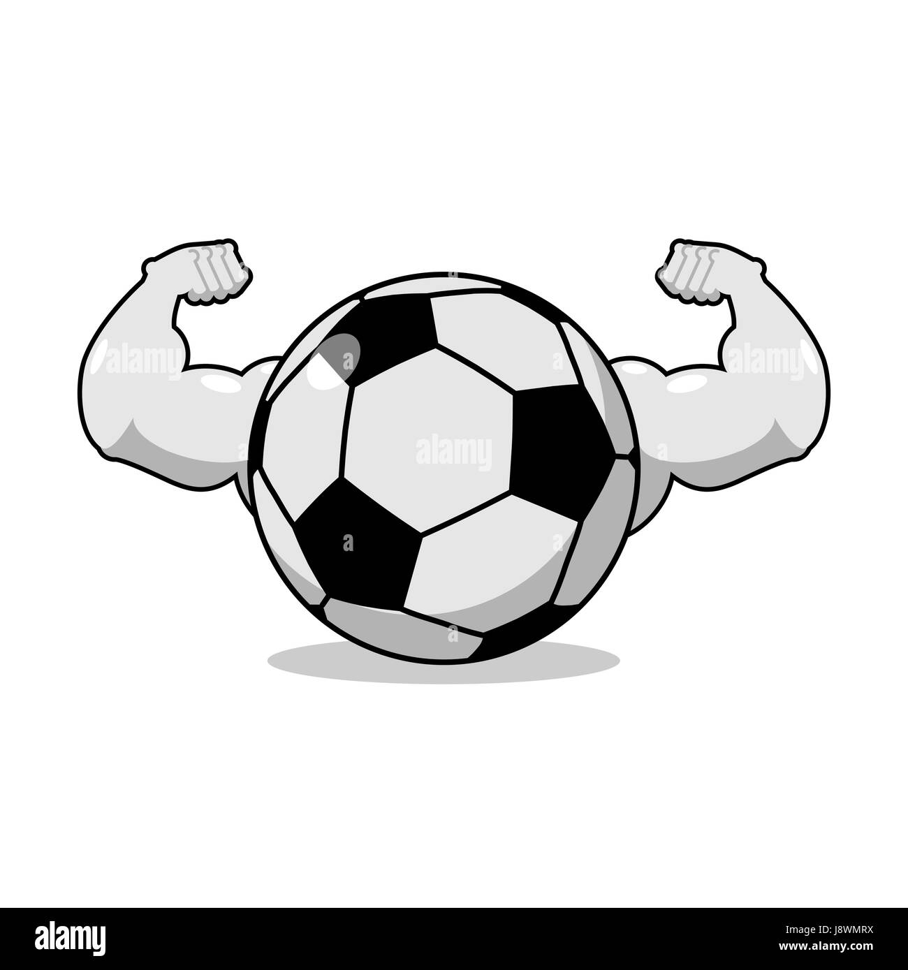 Strong football. Powerful gaming accessory. Bodybuilding big hands ...